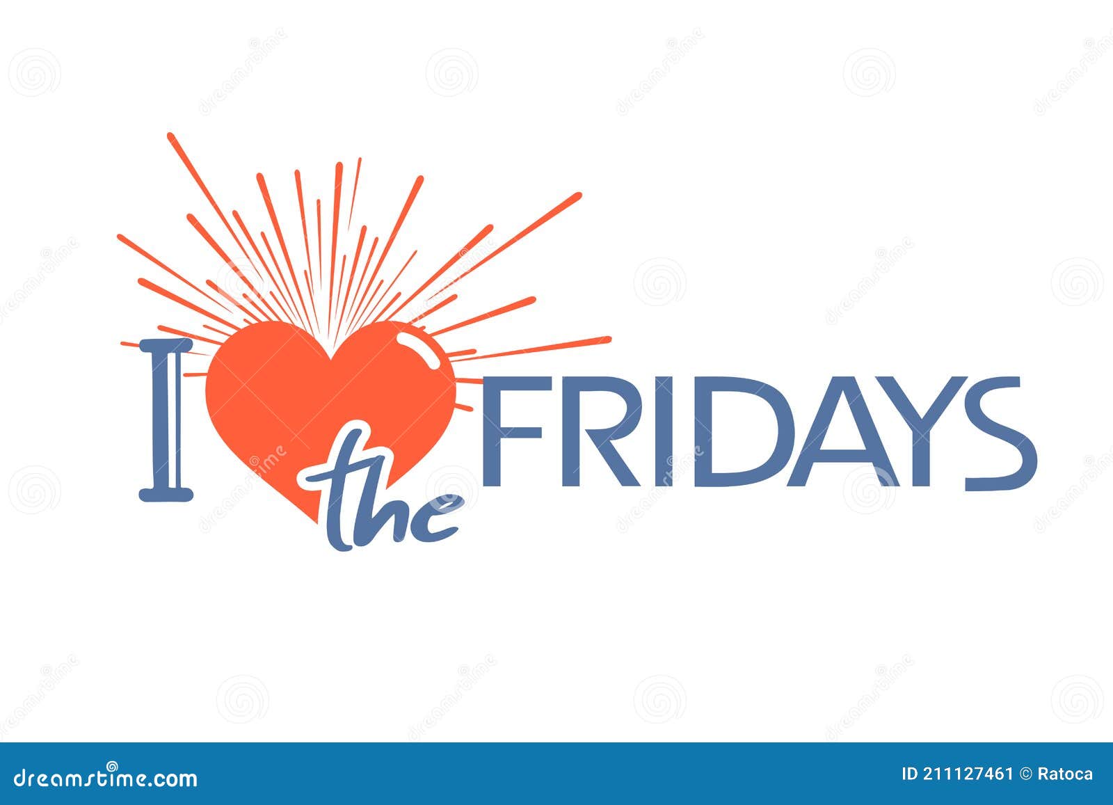 I love the Fridays stock vector. Illustration of sign - 211127461