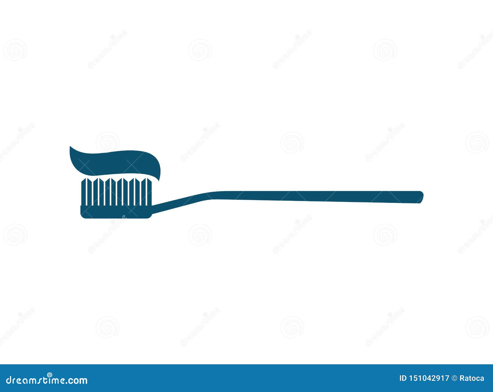 Toothpaste and brush icon stock vector. Illustration of healthy - 151042917
