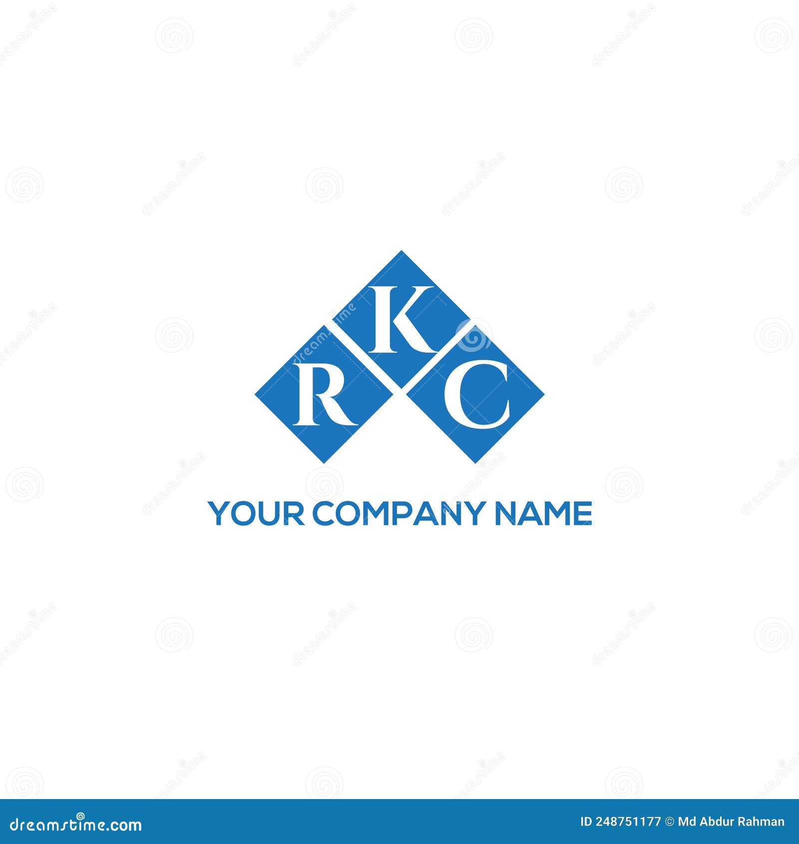 RKC Letter Logo Design on WHITE Background. RKC Creative Initials ...