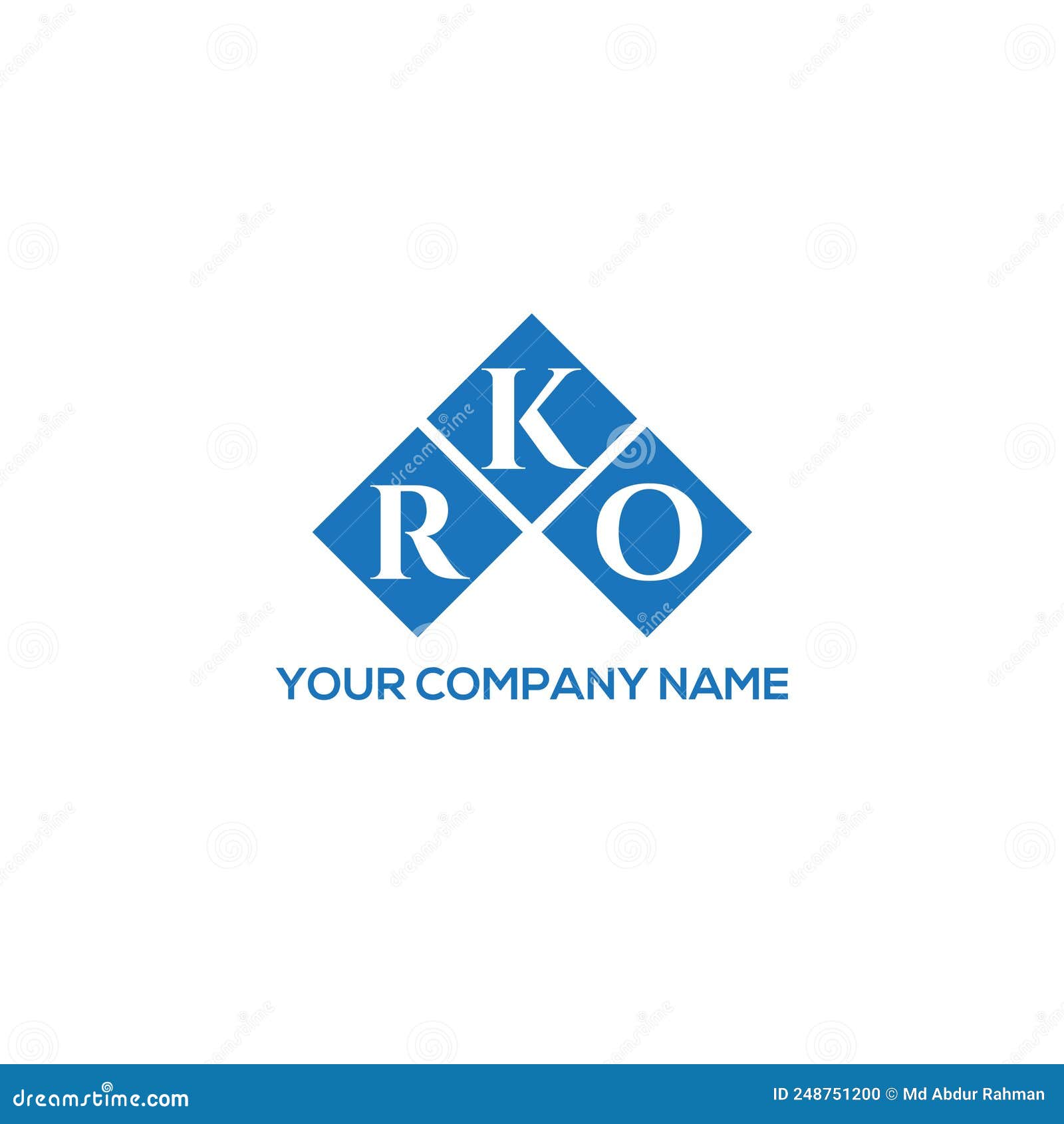 RKO Letter Logo Design on WHITE Background. RKO Creative Initials ...