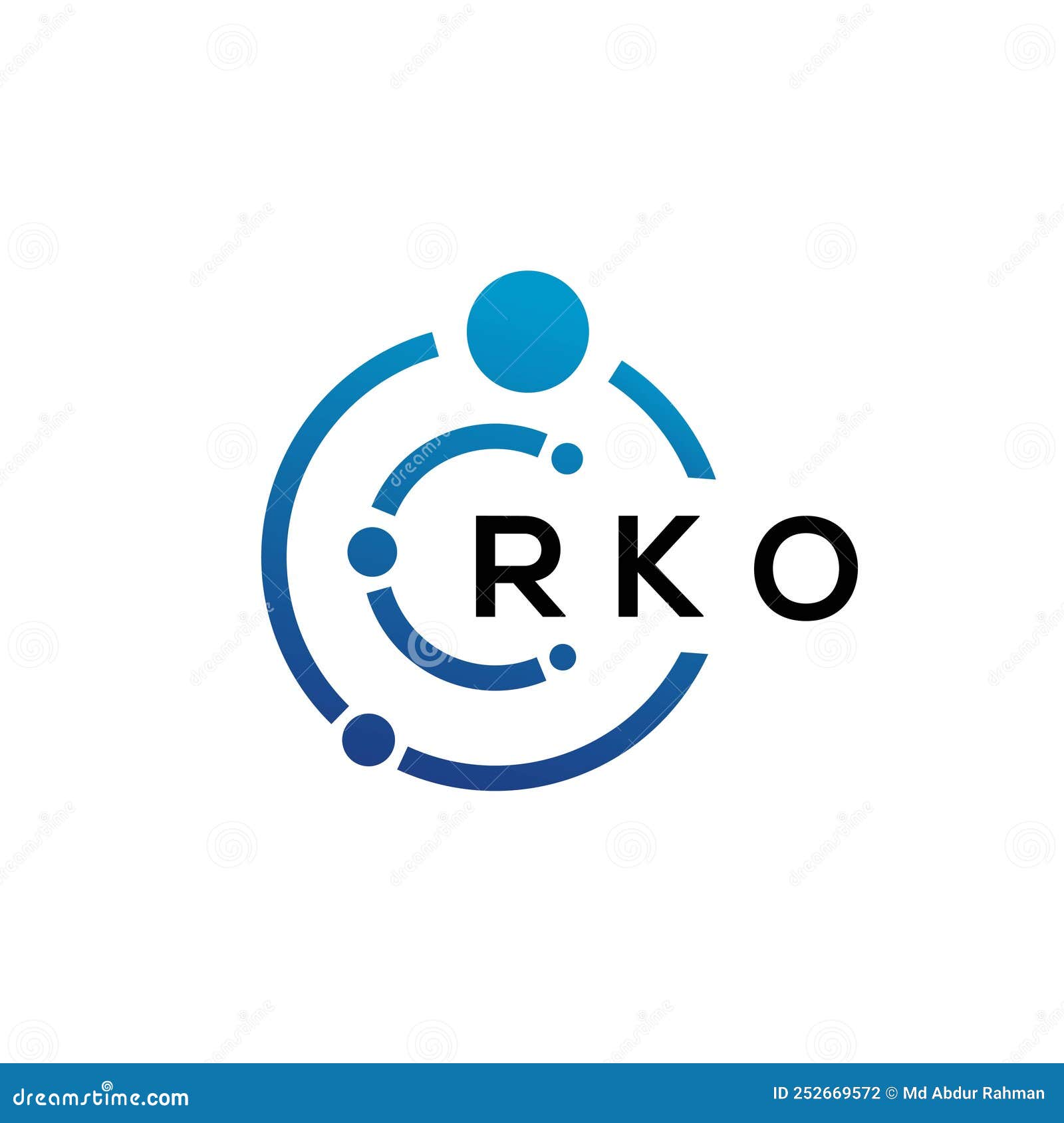 RKO Letter Technology Logo Design on White Background. RKO Creative ...