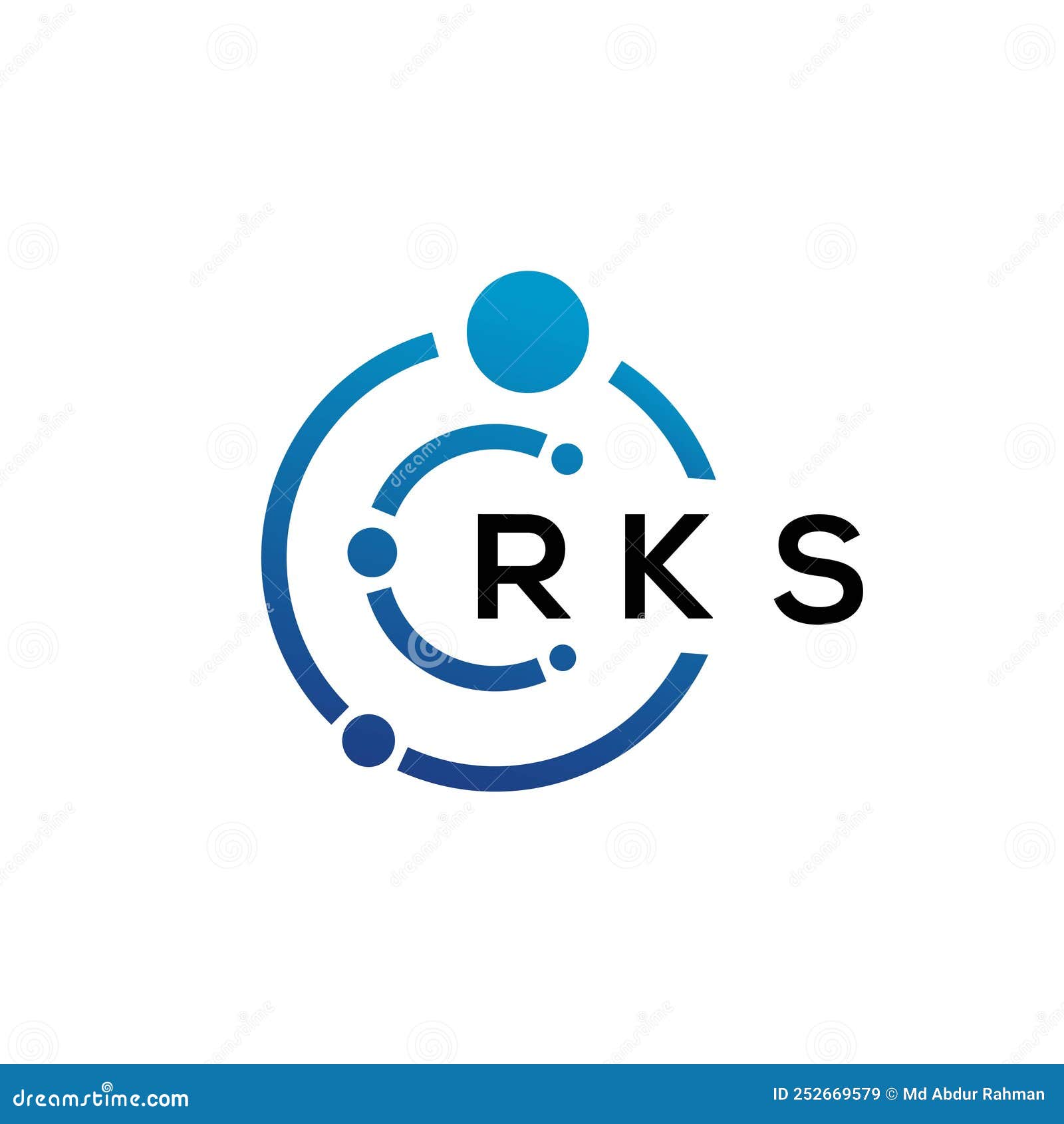 RKS Letter Technology Logo Design on White Background. RKS Creative ...