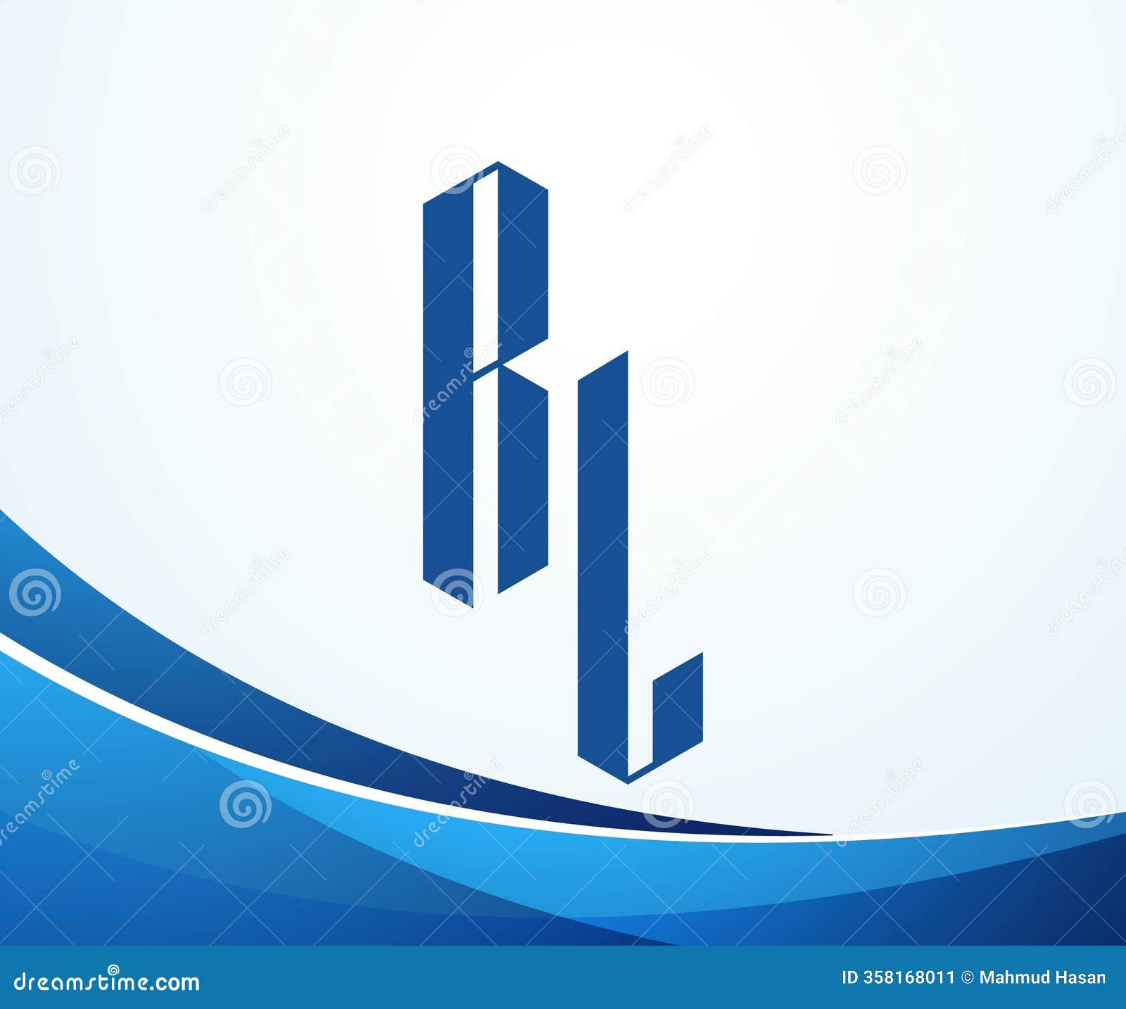 RL Alphabet Letter Logo Design Template Elements Stock Vector ...