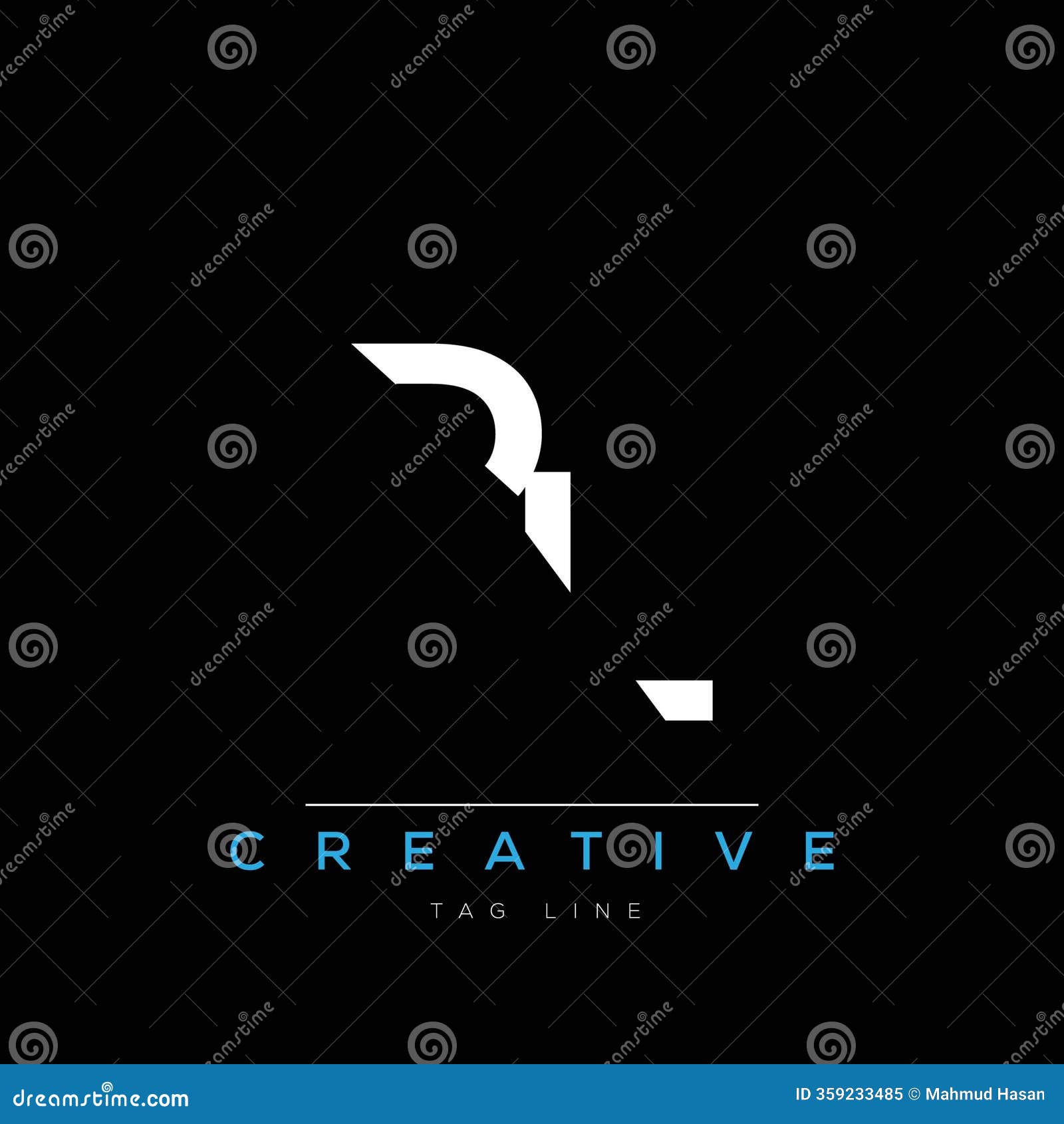 RL creative Monogram Logo stock vector. Illustration of modern - 359233485