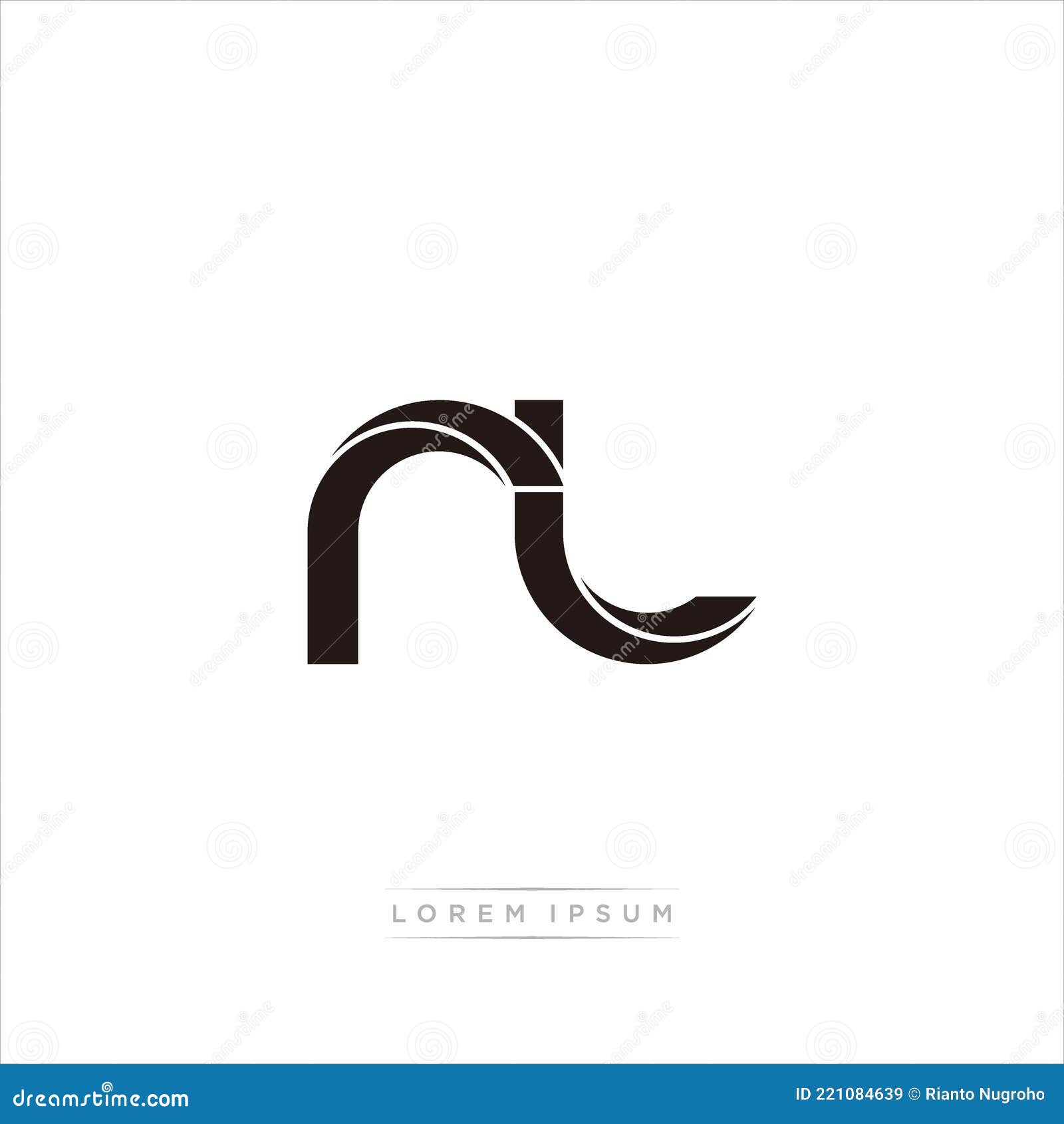 Rl Initial Letter Split Lowercase Modern Monogram Linked Outline Rounded Logo Stock Vector ...