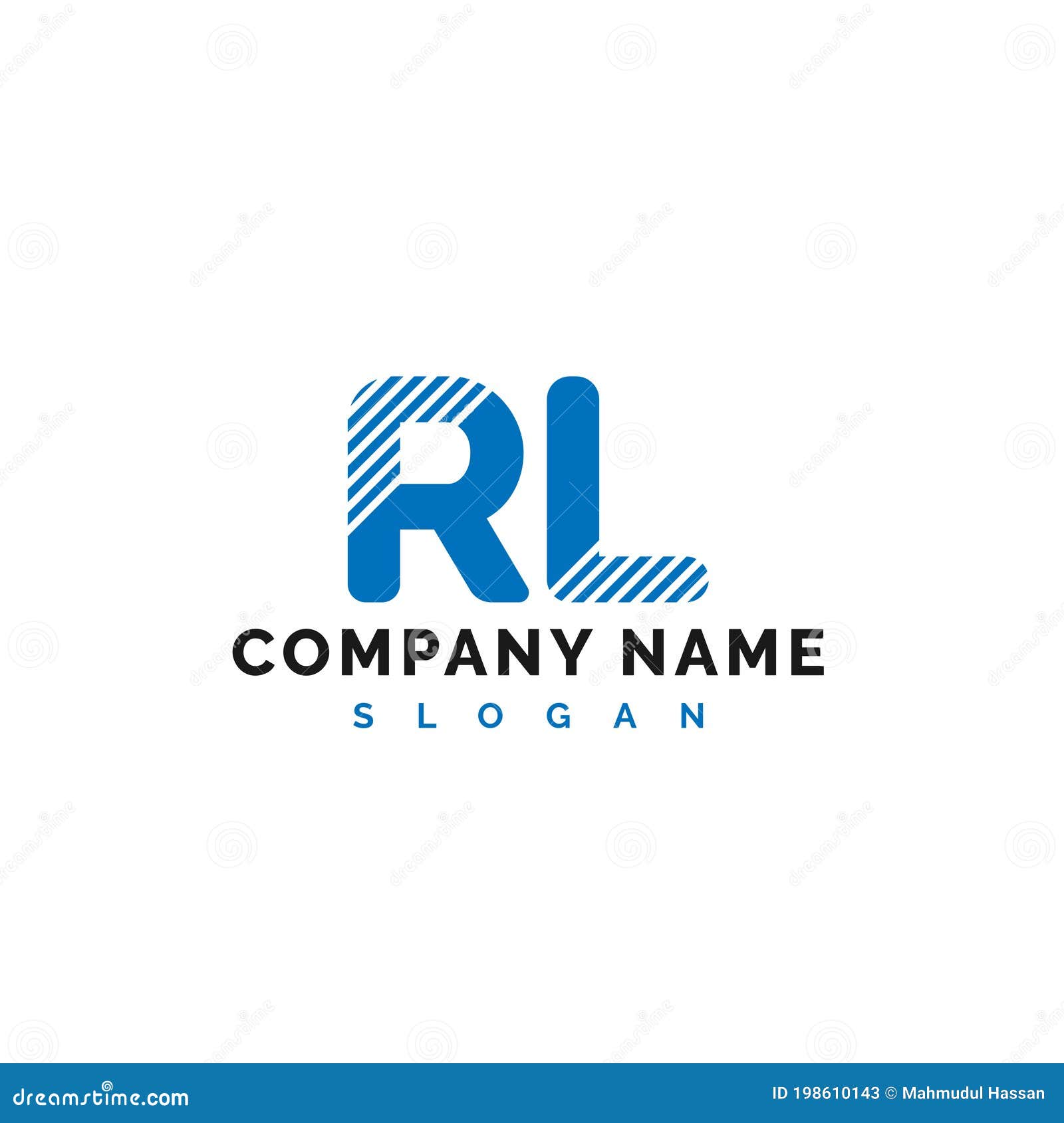 RL Letter Logo Design. RL Letter Logo Vector Illustration - Vector ...