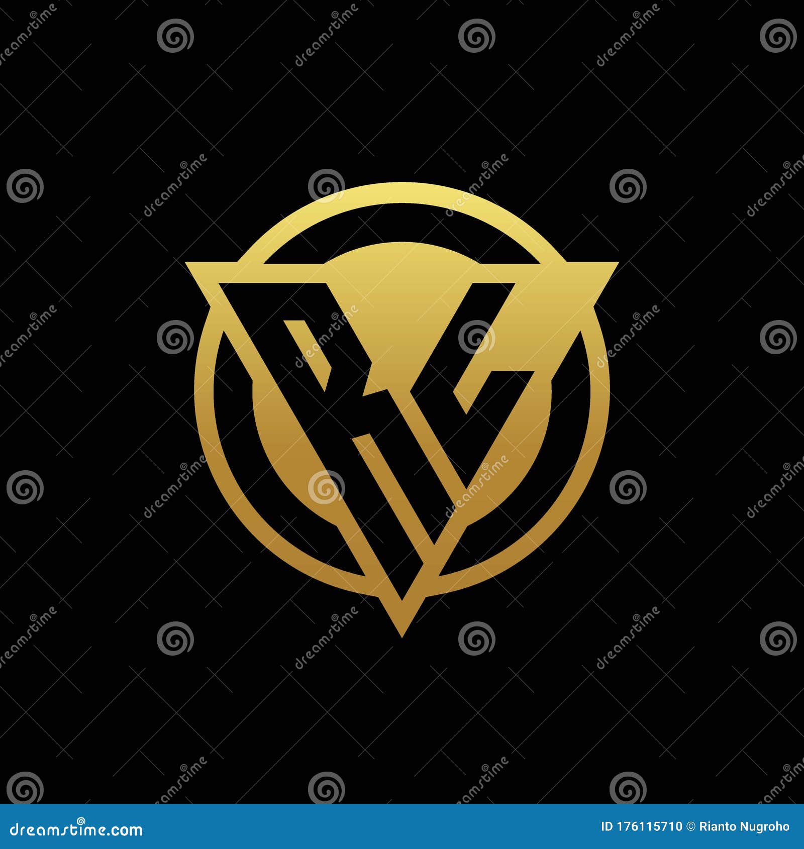 RL Logo Monogram with Triangle Shape and Circle Rounded Isolated on ...
