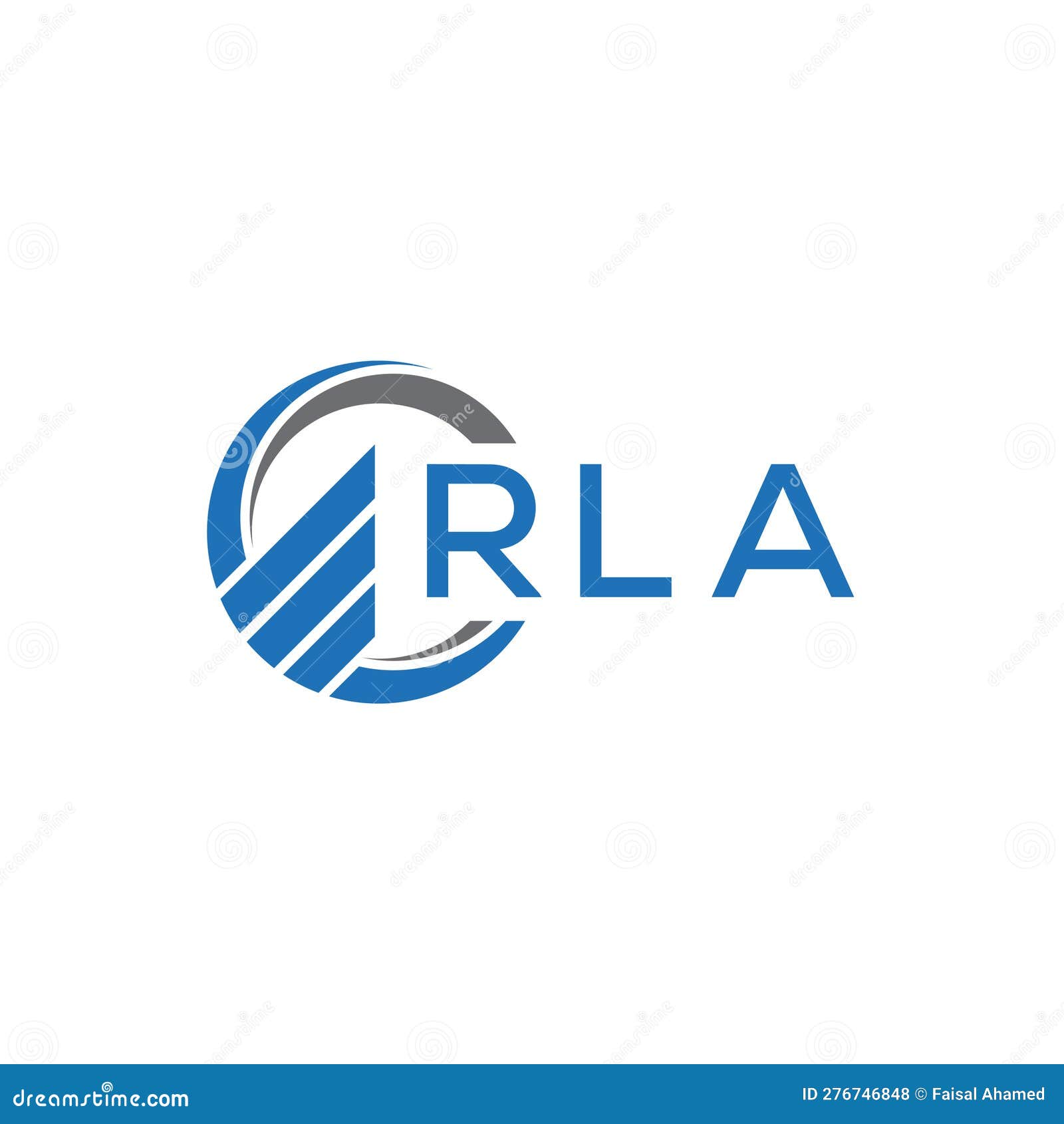 RLA Abstract Technology Logo Design on White Background. RLA Creative ...
