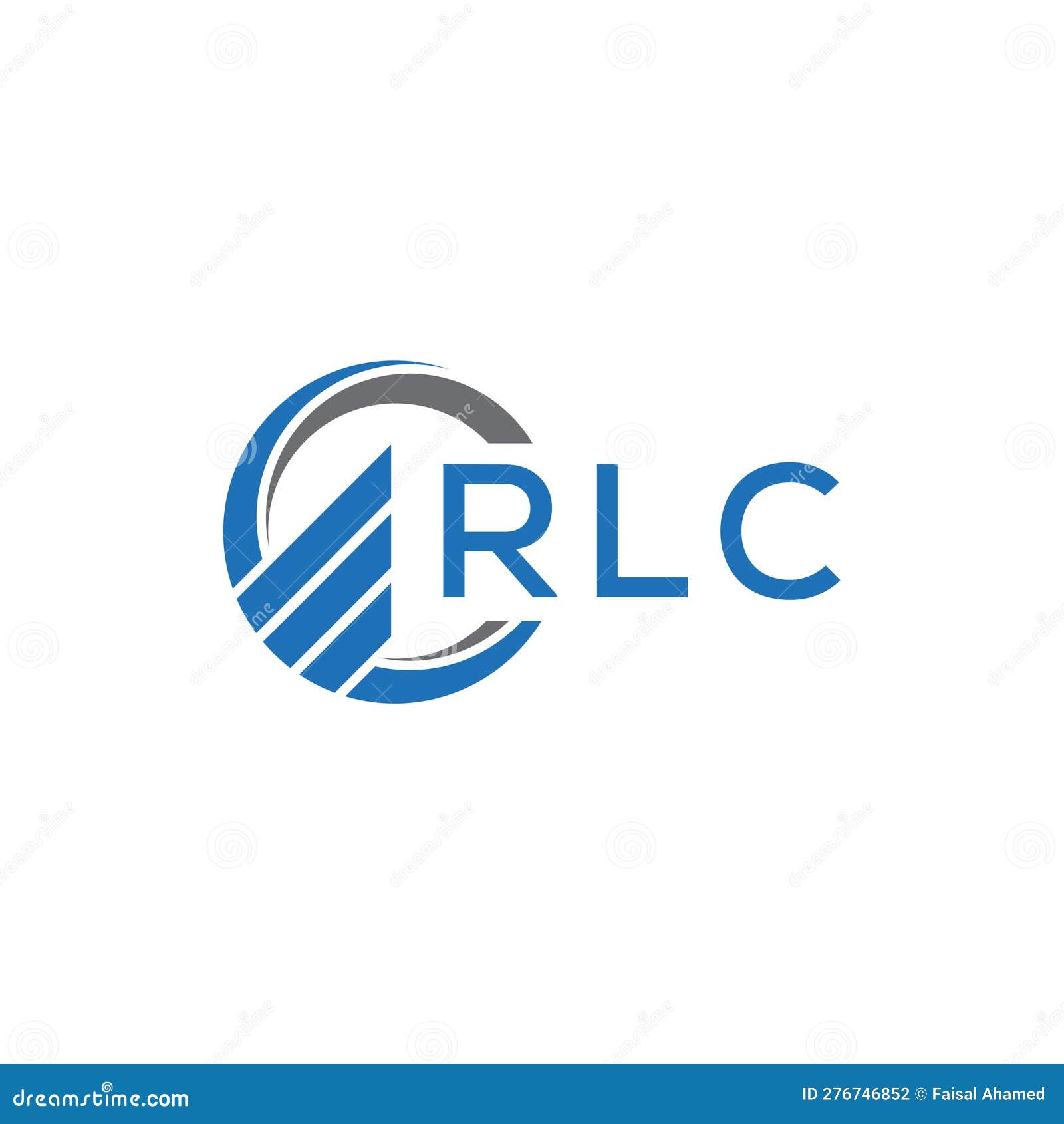 RLC Abstract Technology Logo Design on White Background. RLC Creative ...