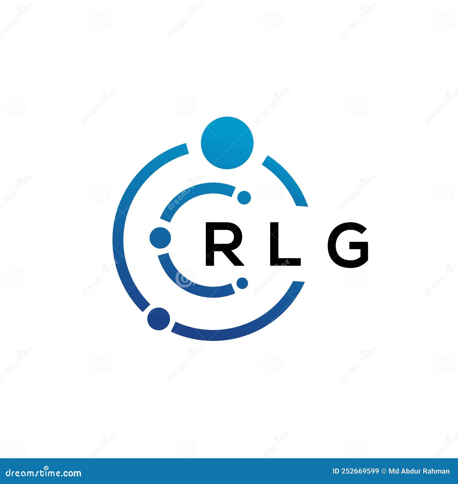 RLG Letter Technology Logo Design on White Background. RLG Creative ...