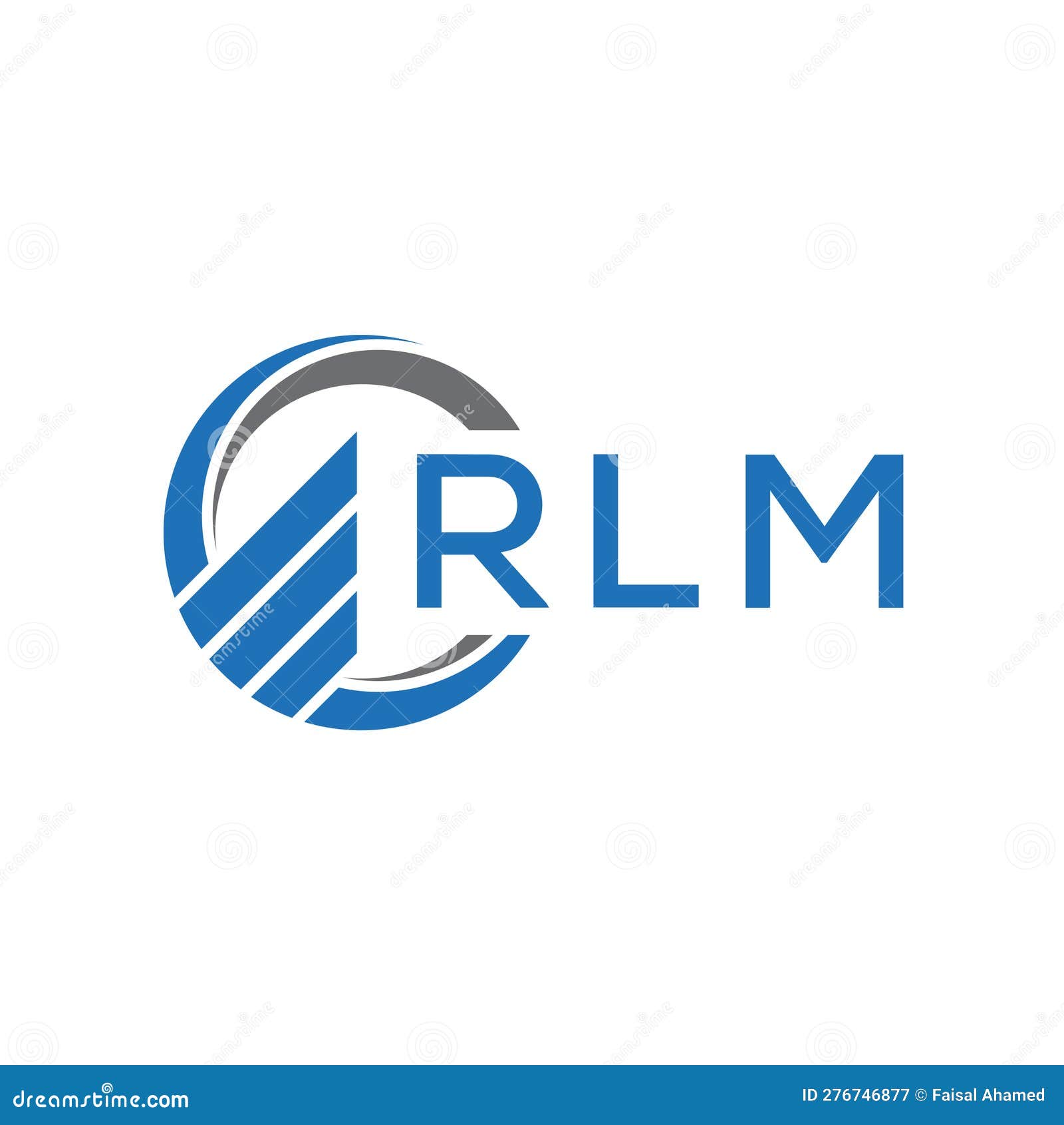 RLM Abstract Technology Logo Design on White Background. RLM Creative ...