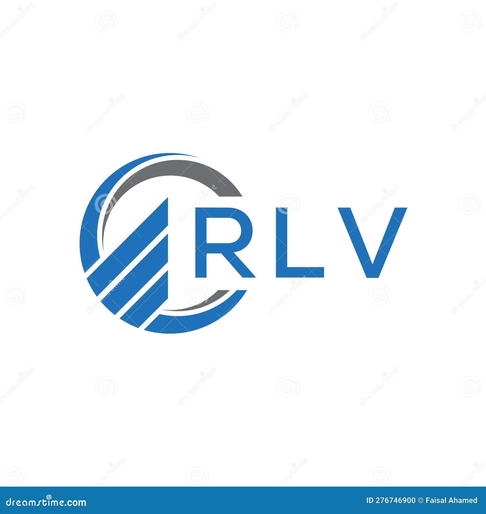 RLV Abstract Technology Logo Design on White Background. RLV Creative ...