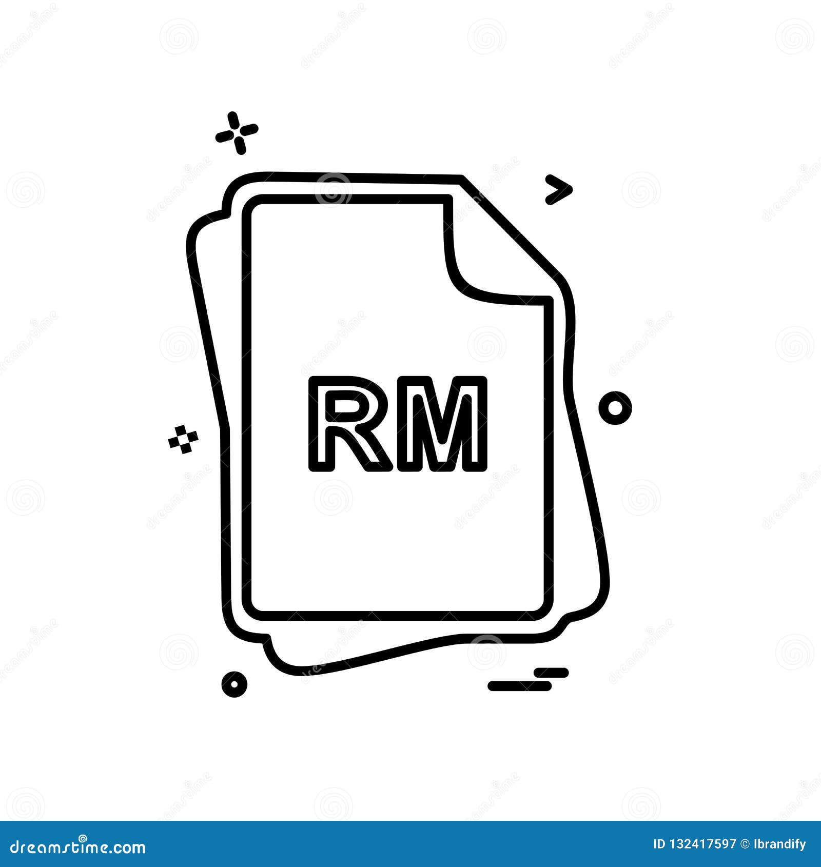 RM File Type Icon Design Vector Stock Vector - Illustration of office ...