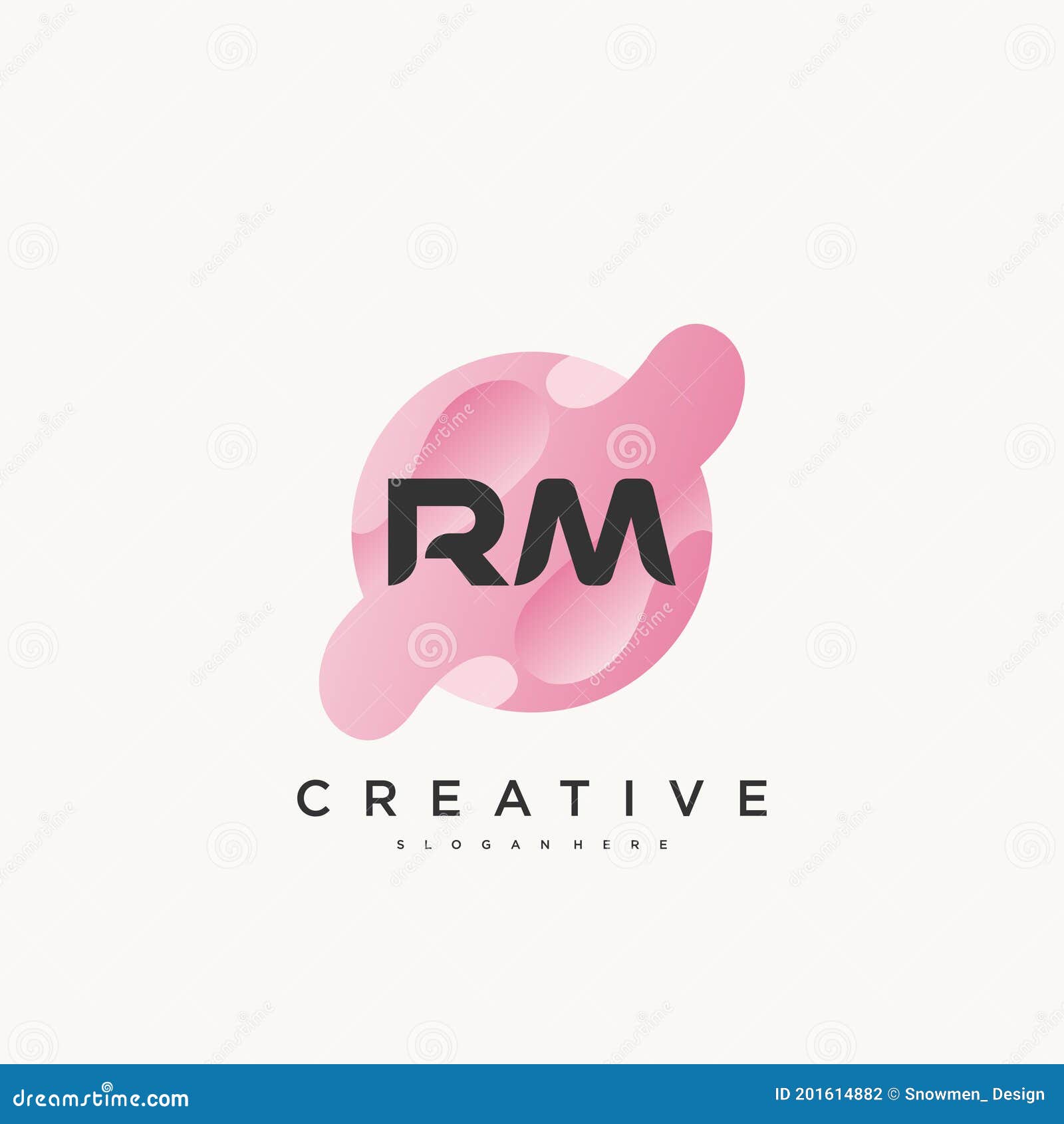 RM Initial Letter Colorful Logo Icon Design Template Elements Vector ...