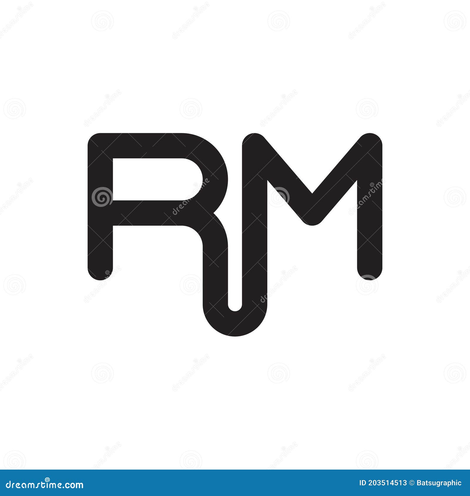 Rm Initial Letter Vector Logo Icon Stock Illustration - Illustration of ...