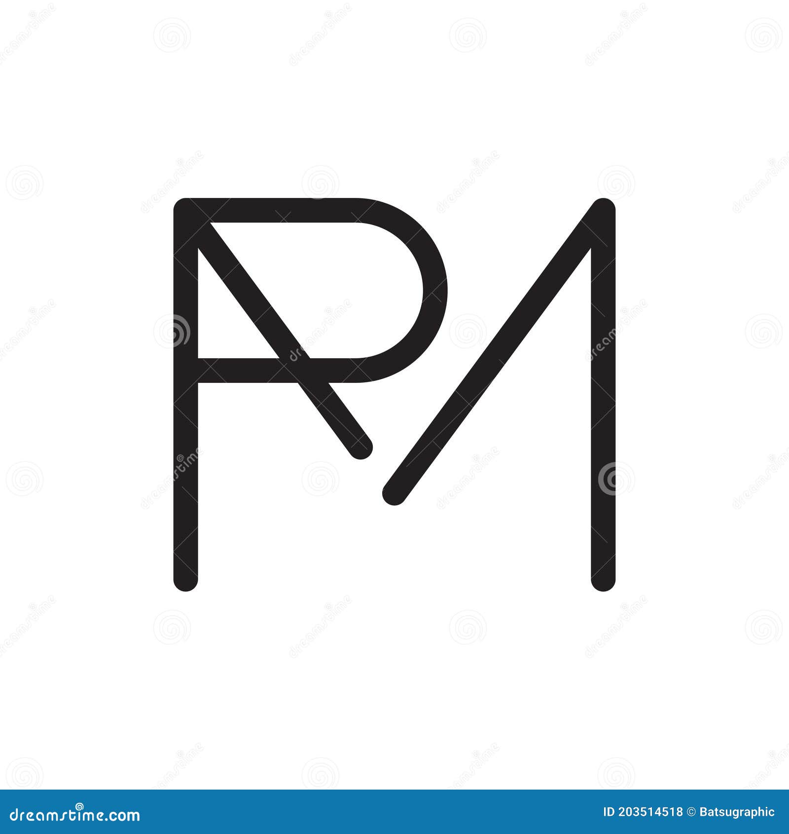 Rm Initial Letter Vector Logo Icon Stock Vector - Illustration of ...
