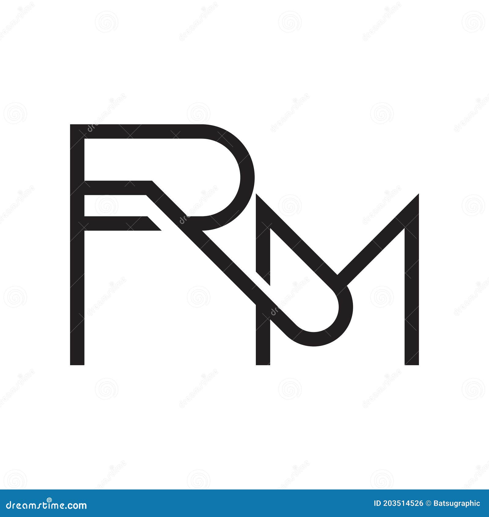 Rm Initial Letter Vector Logo Icon Stock Vector - Illustration of ...