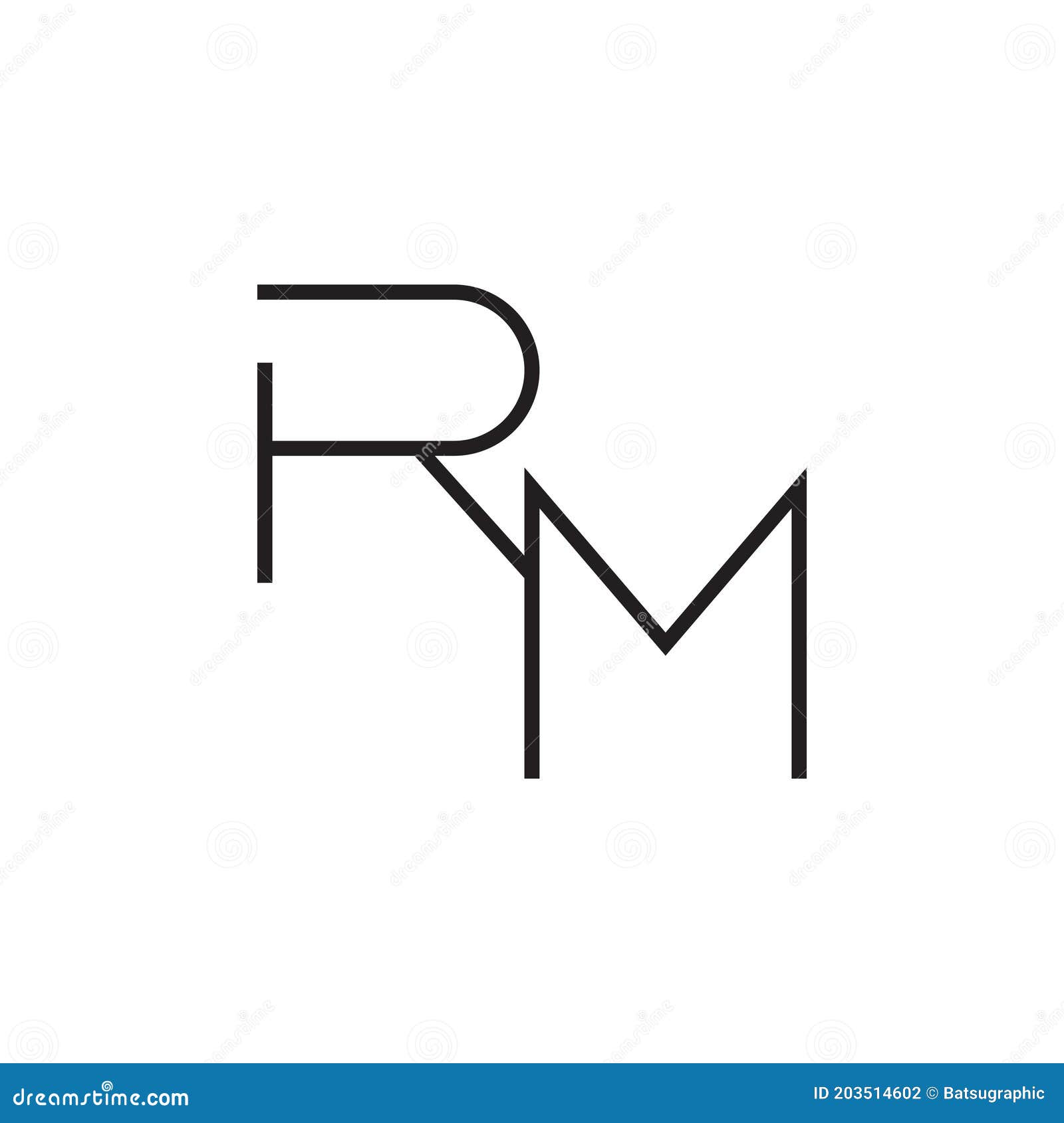 Rm Initial Letter Vector Logo Icon Stock Vector - Illustration of sign ...