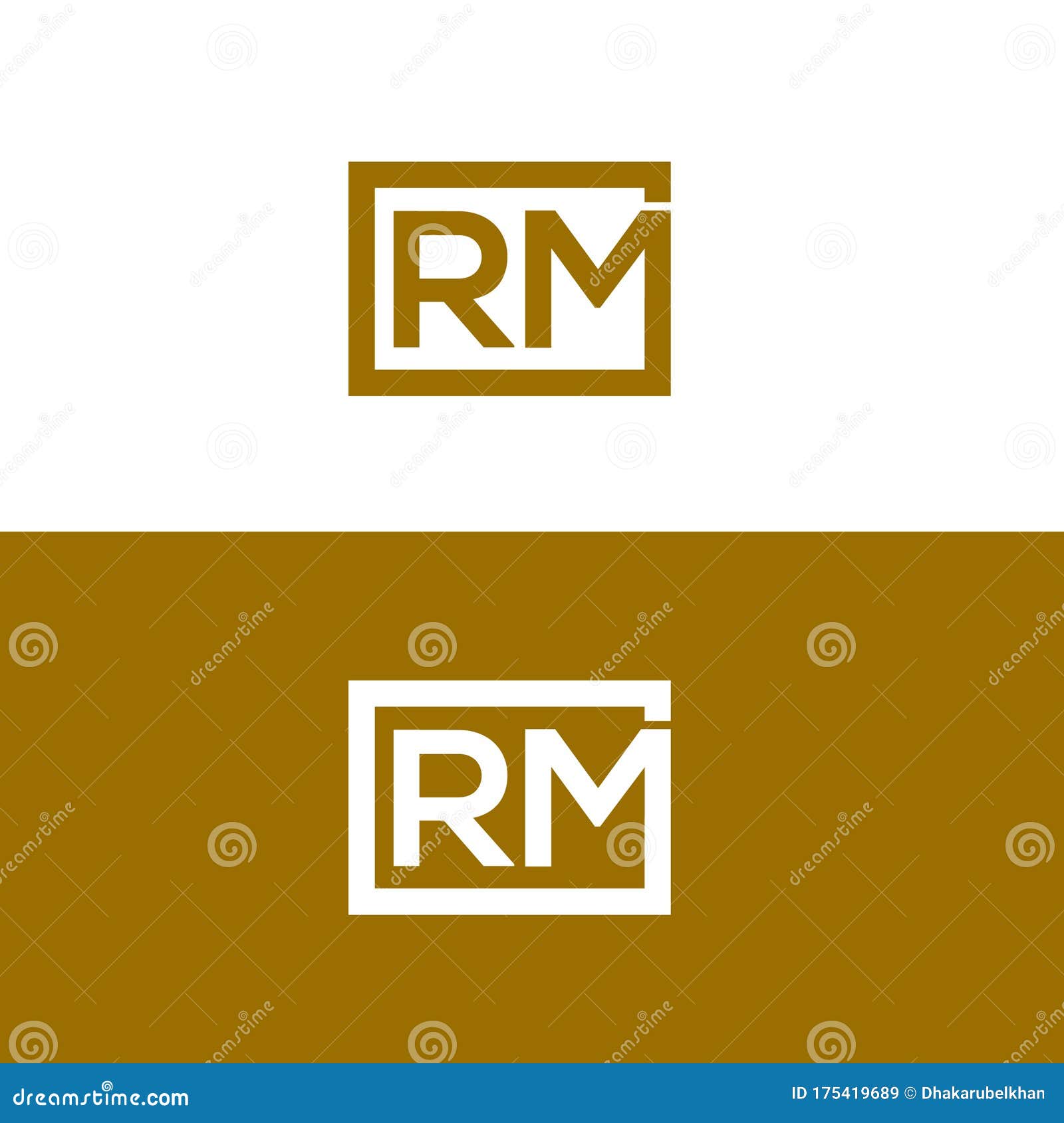 RM Letter Logo Line Square RM Stock Vector - Illustration of business ...