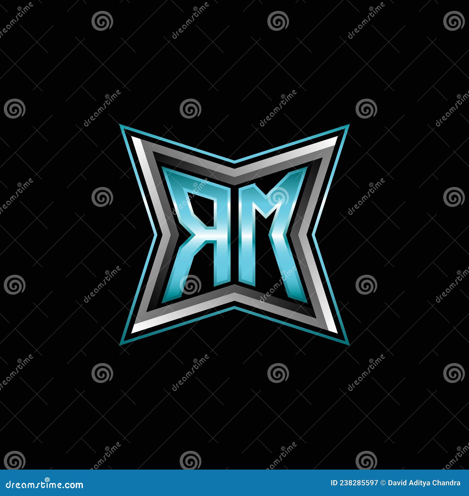 RM Logo Monogram Geometric Modern Design Stock Vector - Illustration of ...