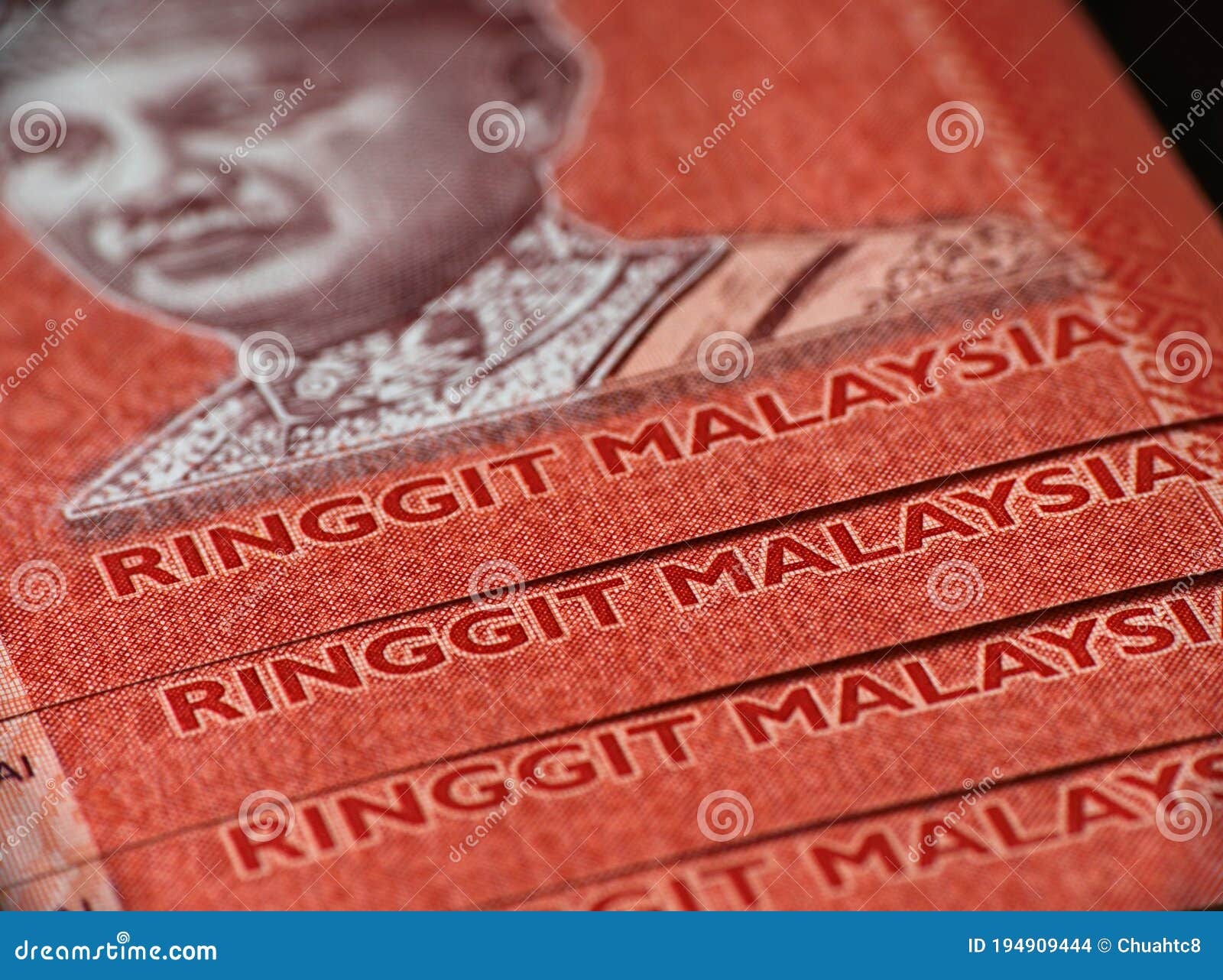 RM10 Malaysian Banknotes Closeup Stock Photo - Image of agong ...