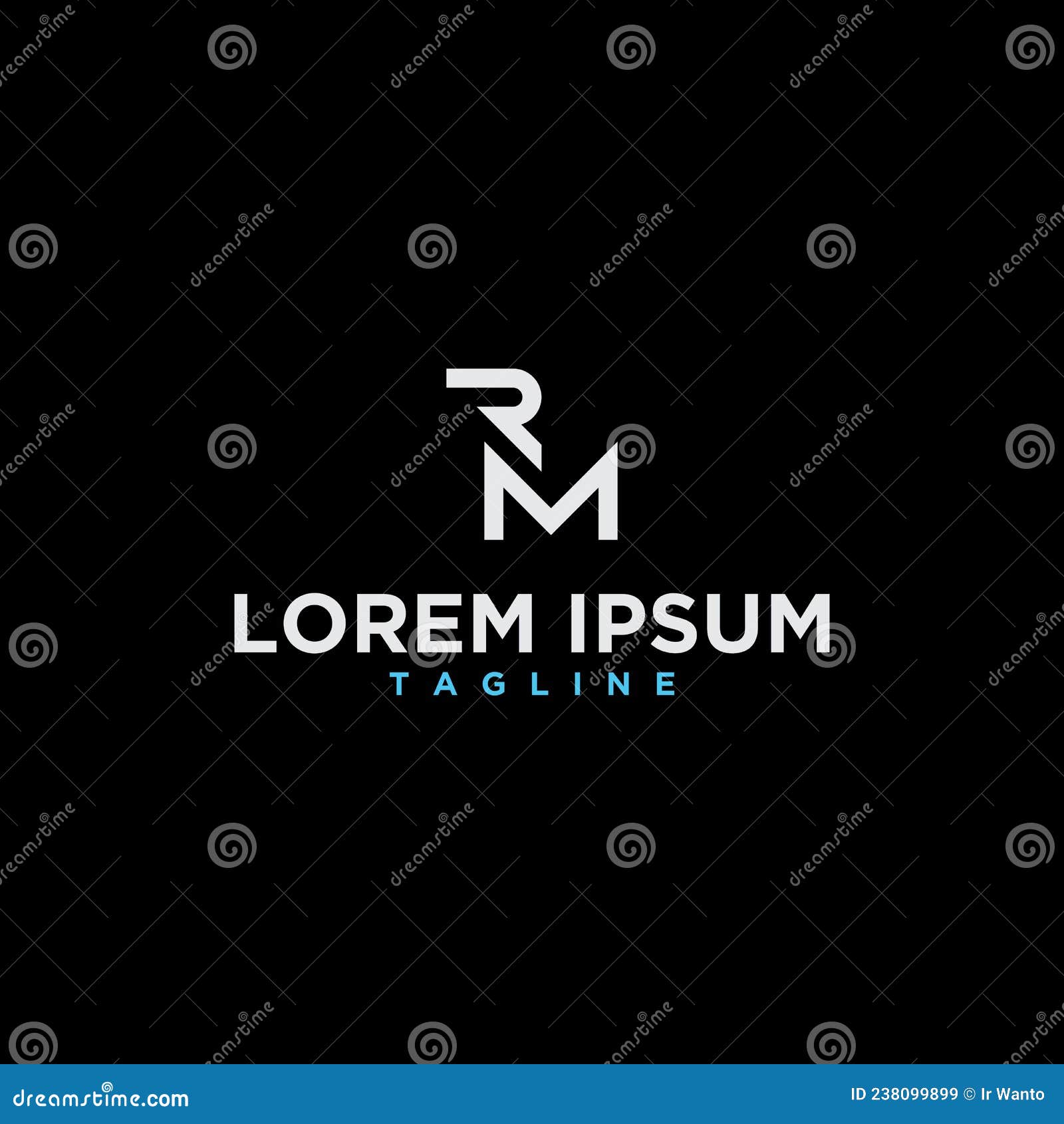 Rm Monogram Logo Design Inspiration Stock Vector - Illustration of ...