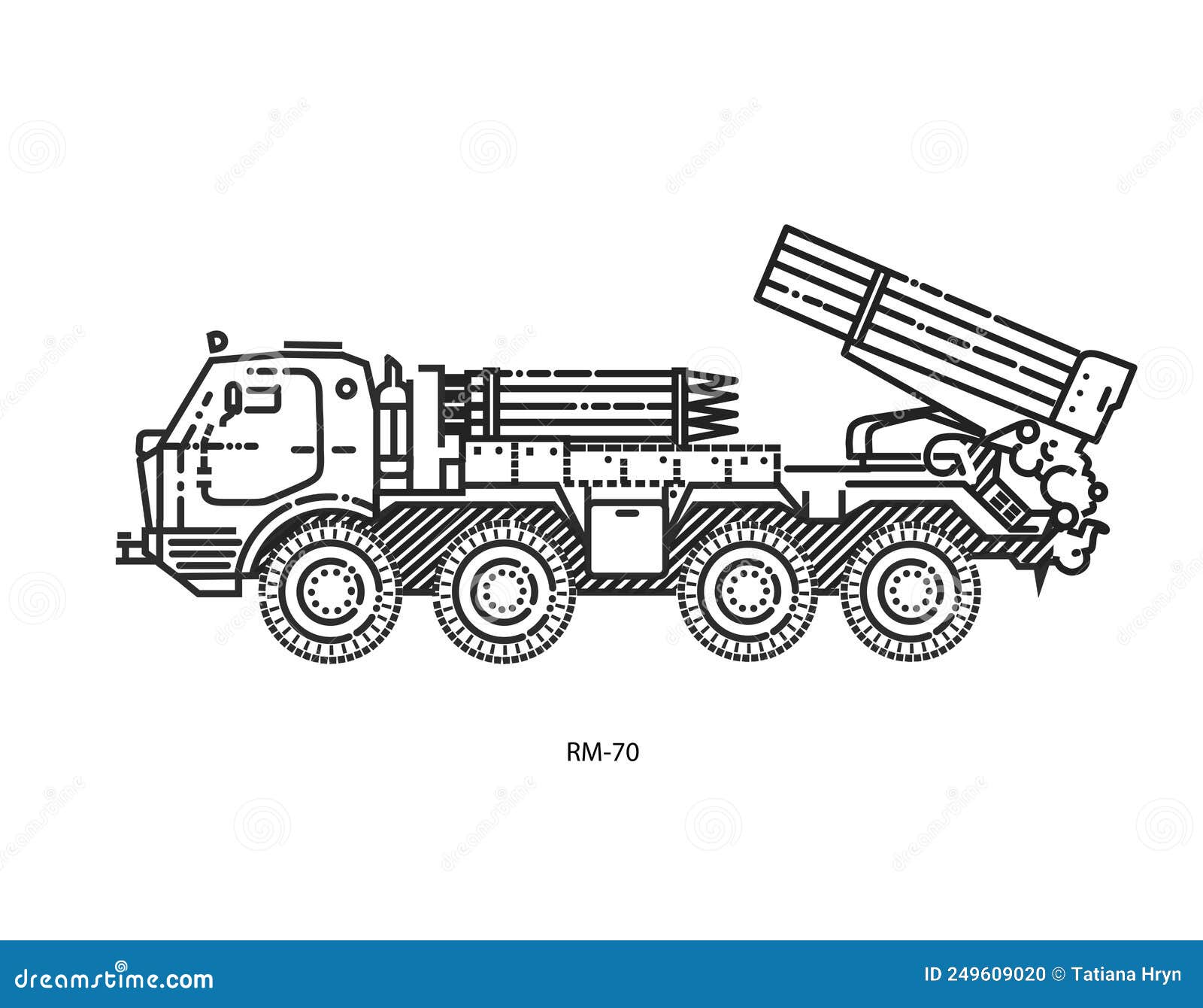 The RM-70 Multiple Rocket Launcher Stock Vector - Illustration of ...