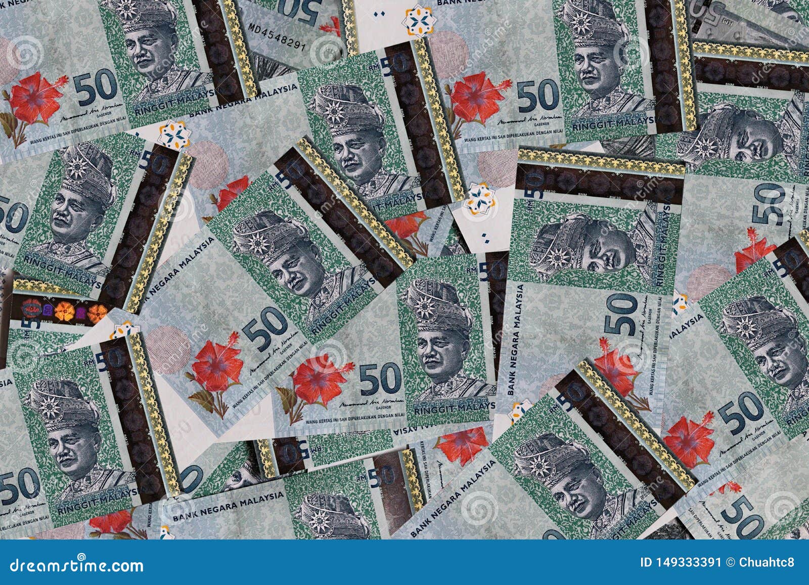 RM 50 Ringgit Malaysian Bank Notes Stock Image - Image of agong ...