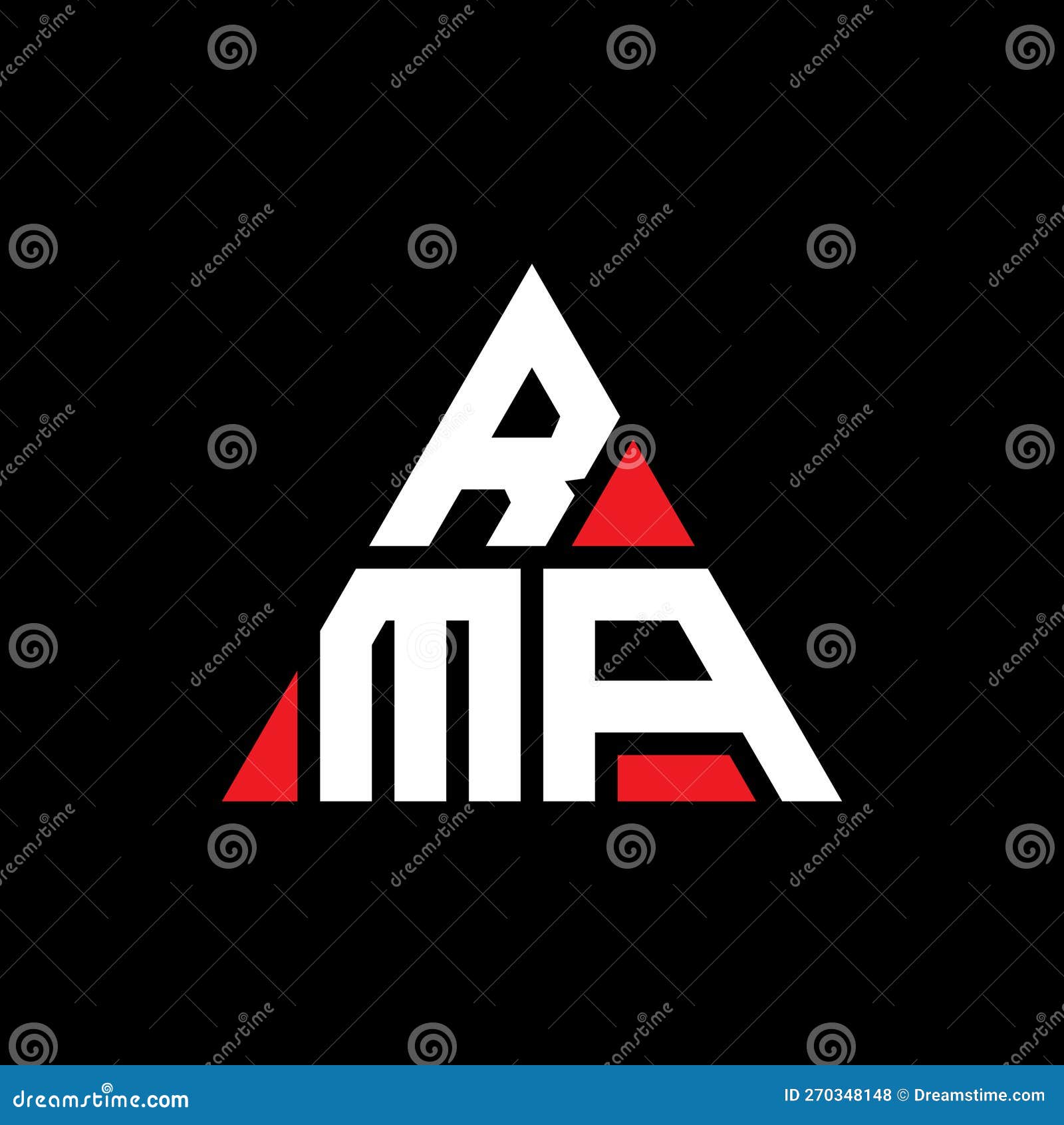RMA Triangle Letter Logo Design with Triangle Shape. RMA Triangle Logo ...