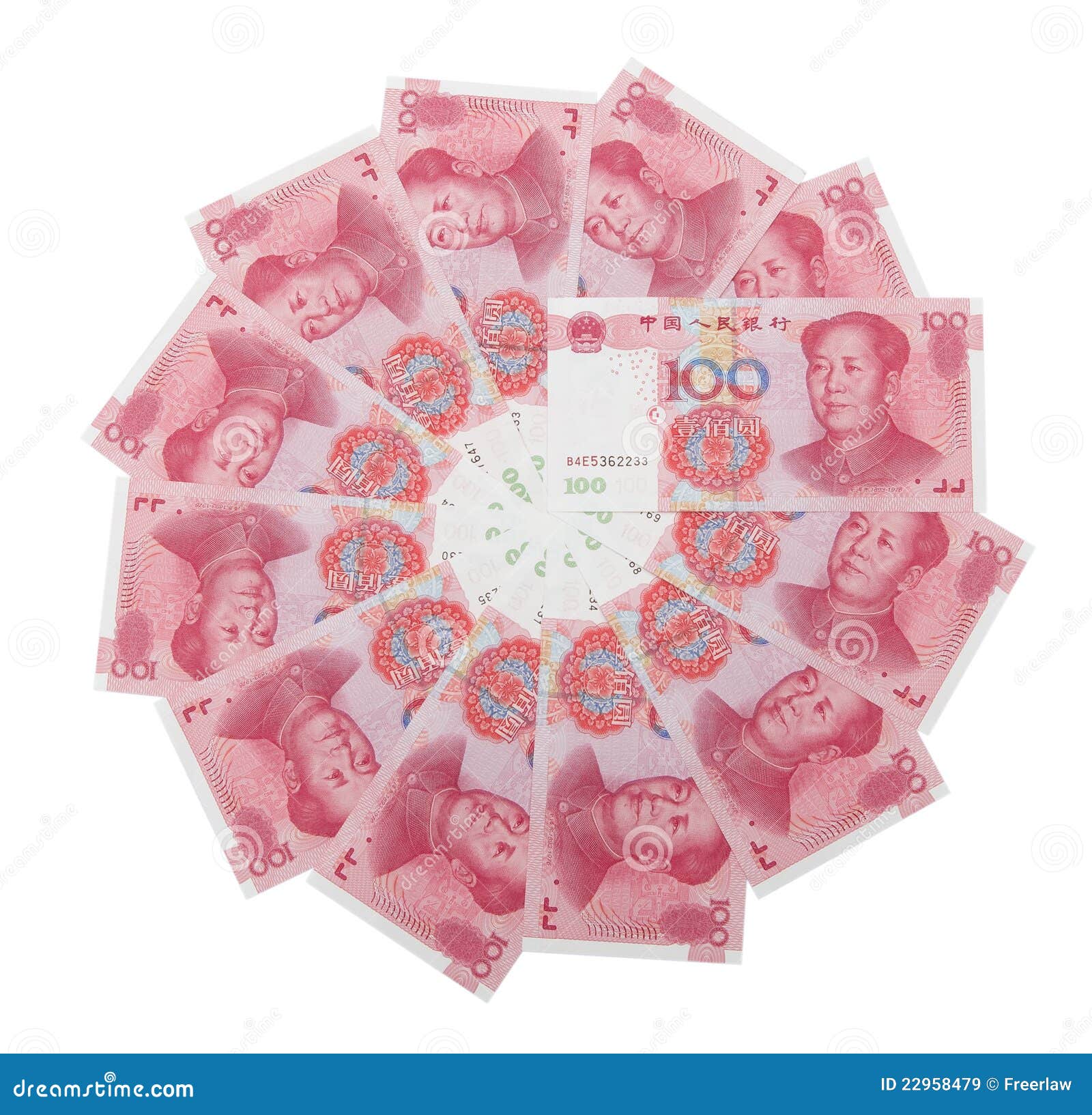 RMB 100 im Kreis stockbild. Bild von dollar, bargeld - 22958479