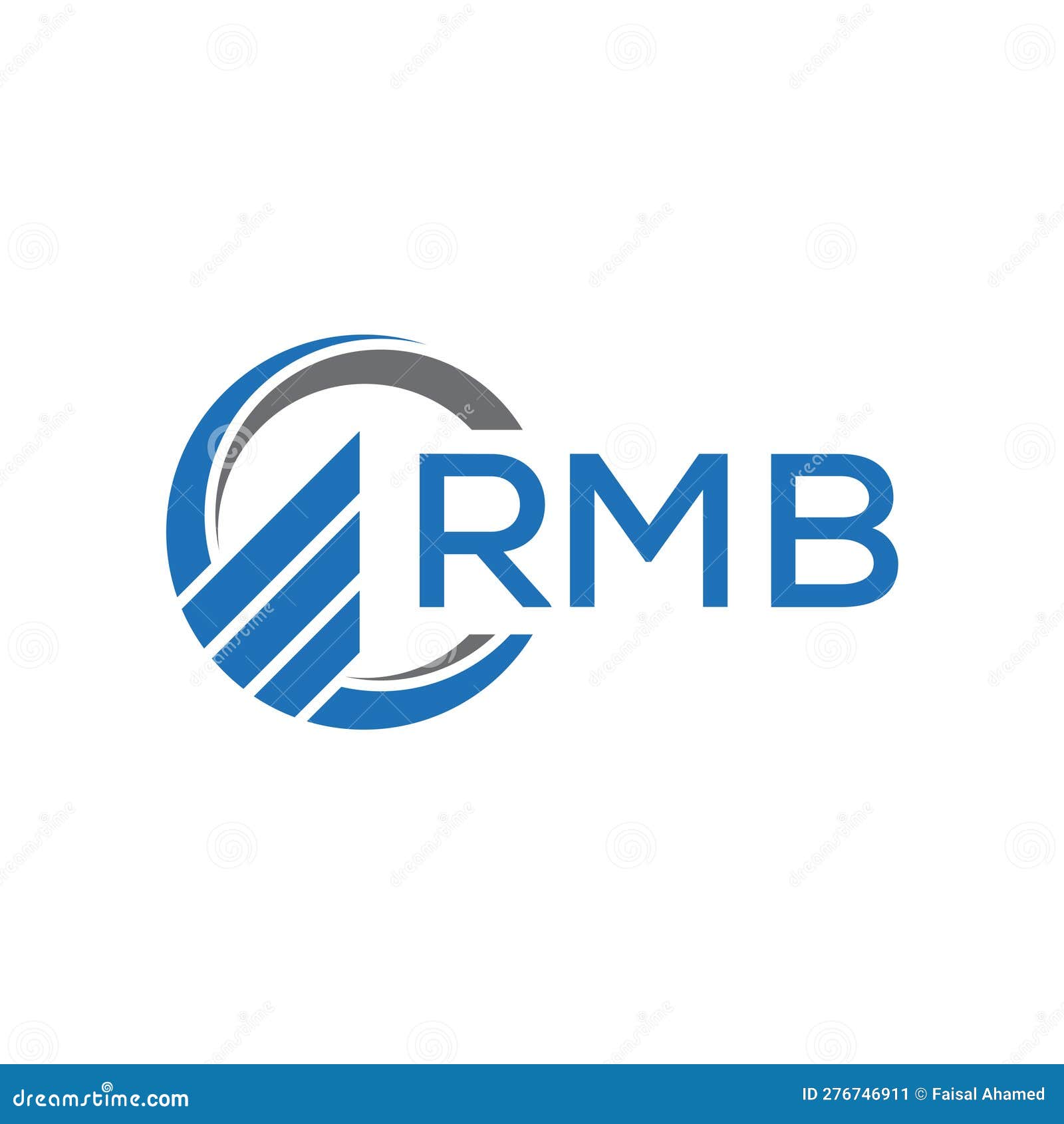 RMB Abstract Technology Logo Design on White Background. RMB Creative ...