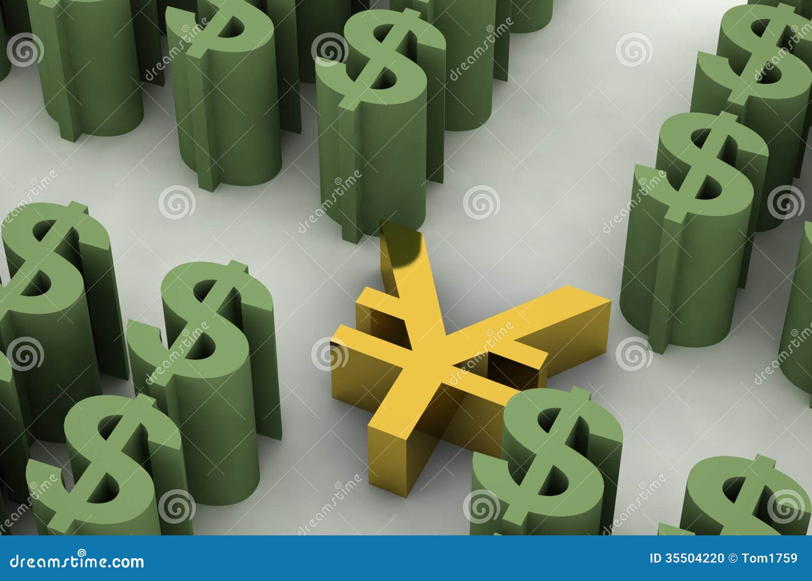 Rmb and Dollar stock illustration. Illustration of economy - 35504220