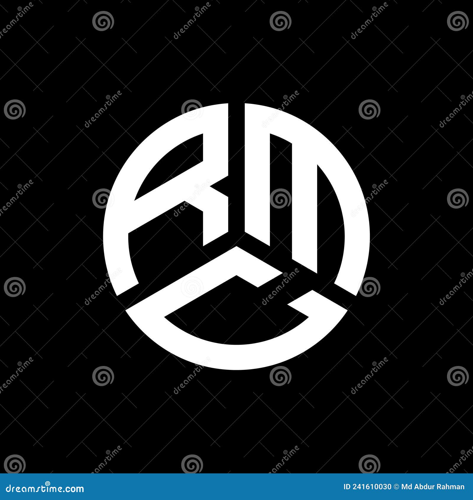 RMC Letter Logo Design on Black Background. RMC Creative Initials ...