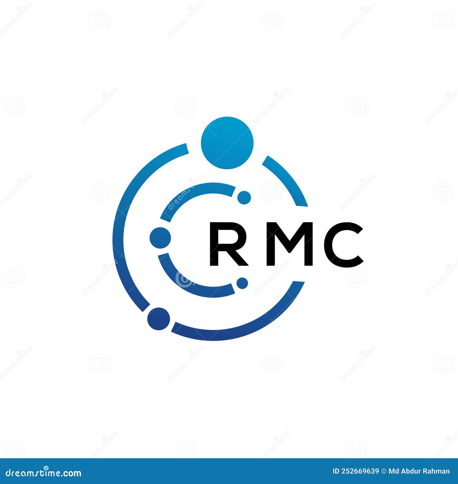 RMC Letter Technology Logo Design on White Background. RMC Creative ...