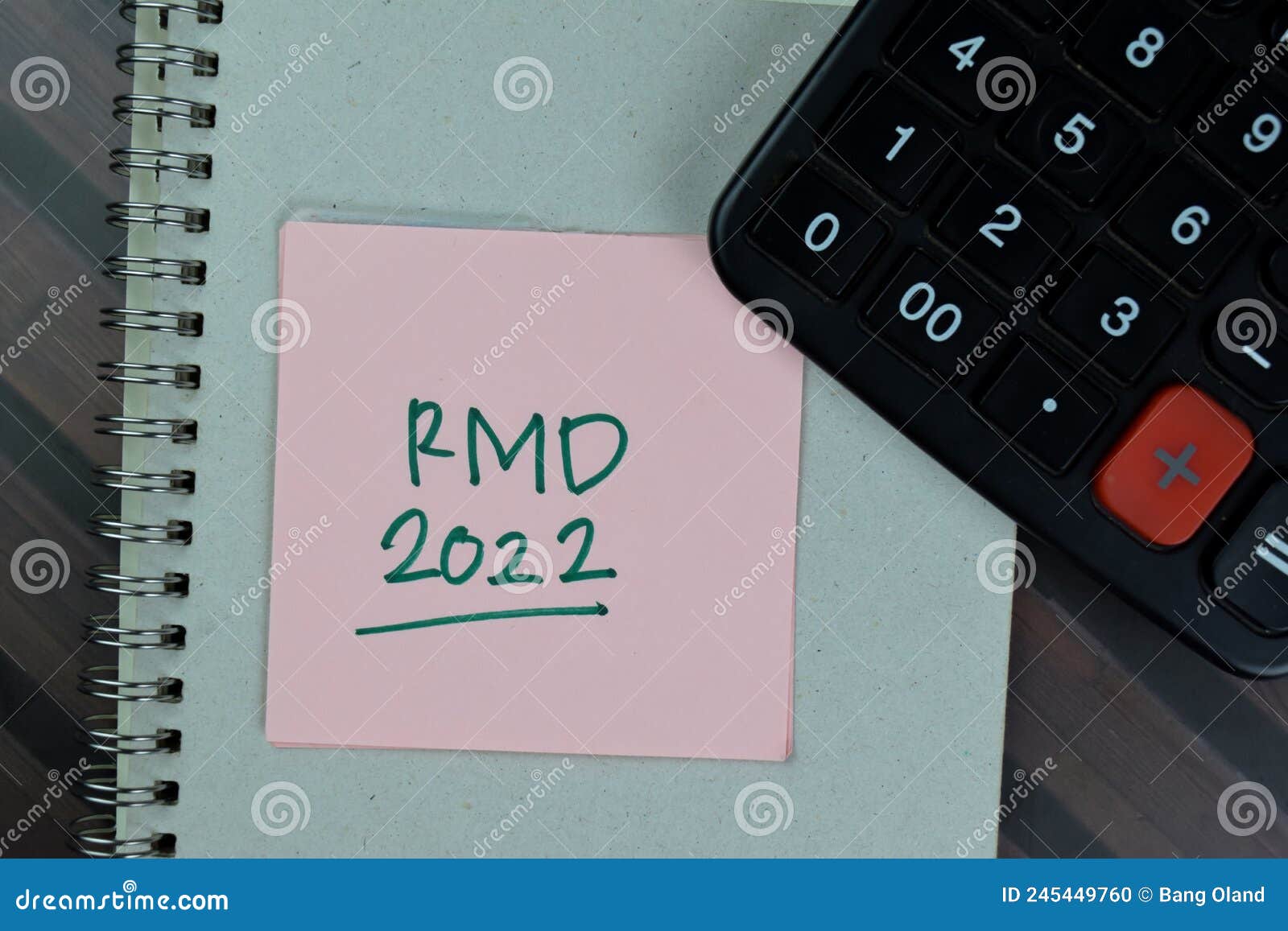 RMD - Required Minimum Distribution 2022 Write on Sticky Notes Isolated ...