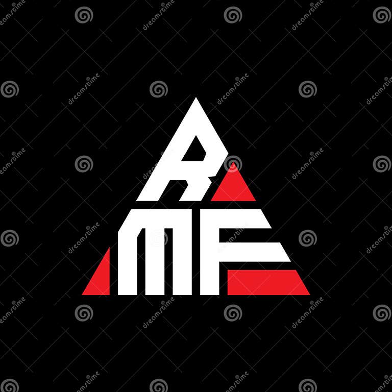 RMF Triangle Letter Logo Design with Triangle Shape. RMF Triangle Logo ...