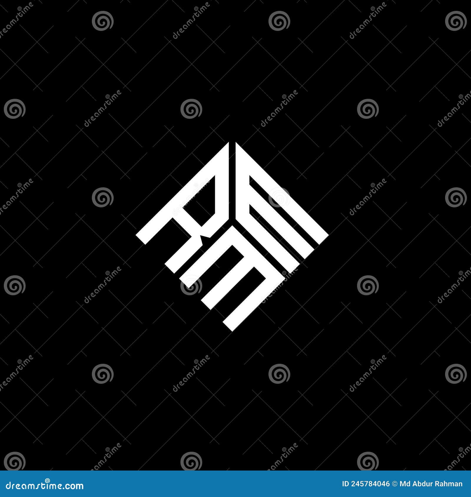 RMM Letter Logo Design on Black Background. RMM Creative Initials ...