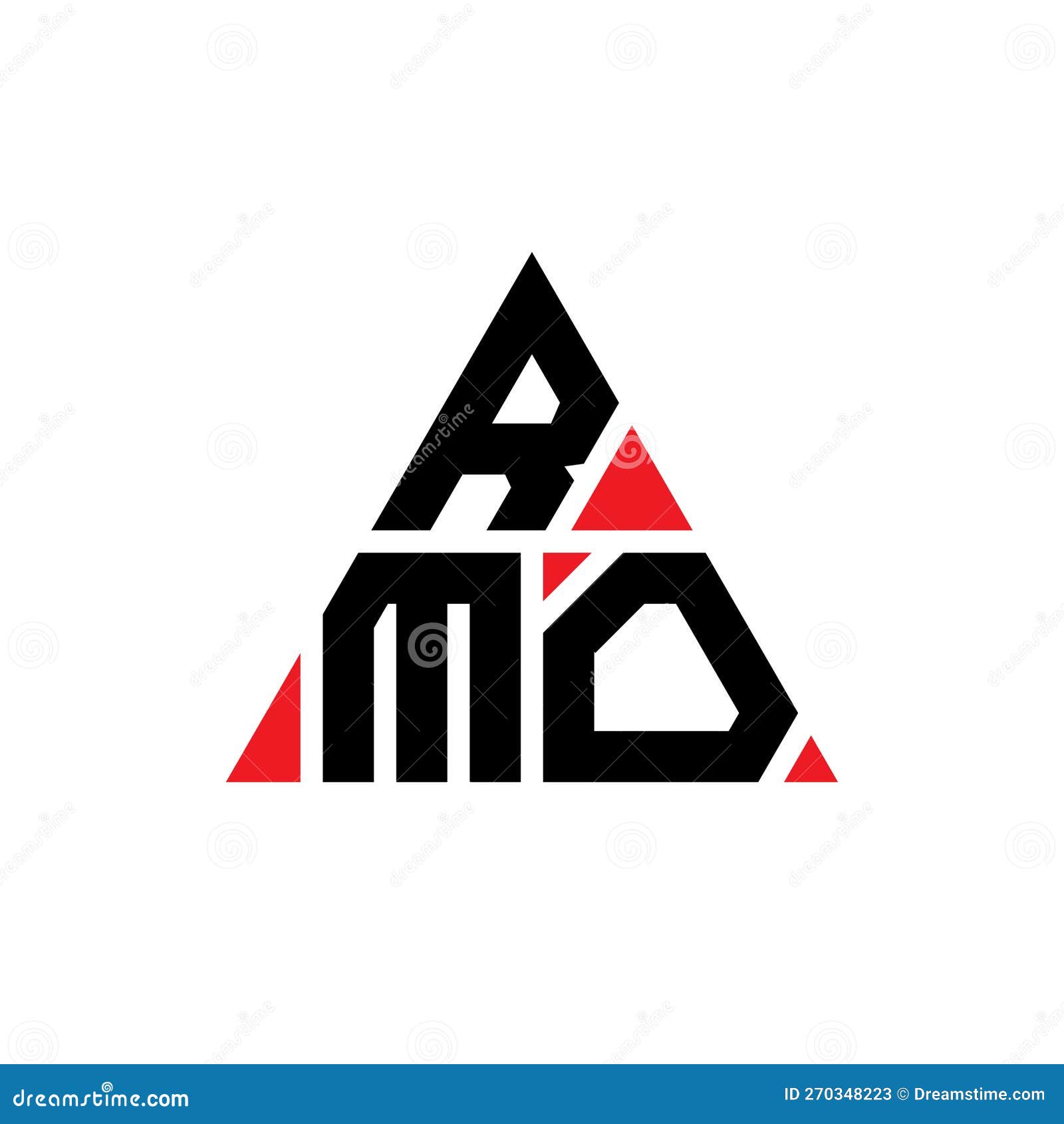 Rmo Triangle Letter Logo Design With Triangle Shape. Rmo Triangle Logo ...