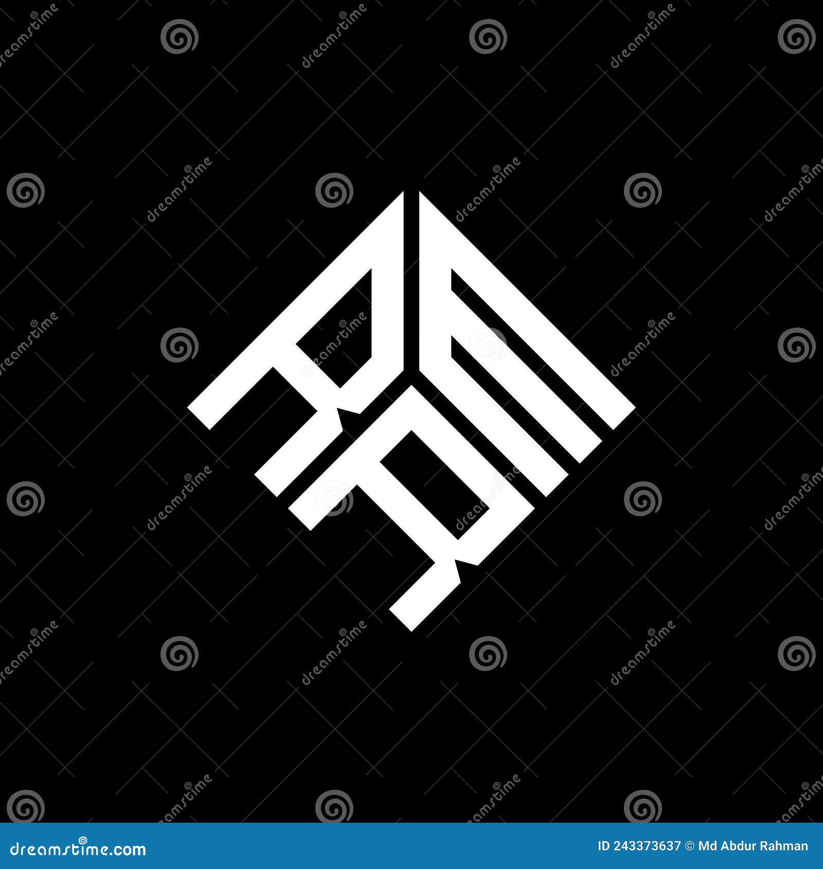 RMR Letter Logo Design On Black Background. RMR Creative Initials ...