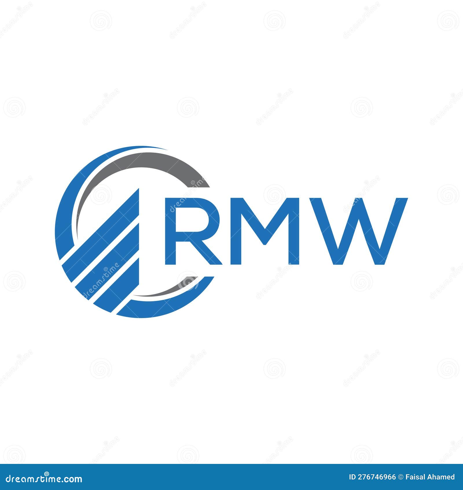 RMW Abstract Technology Logo Design on White Background. RMW Creative ...