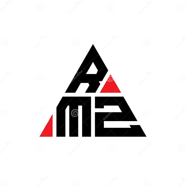 RMZ Triangle Letter Logo Design with Triangle Shape. RMZ Triangle Logo ...