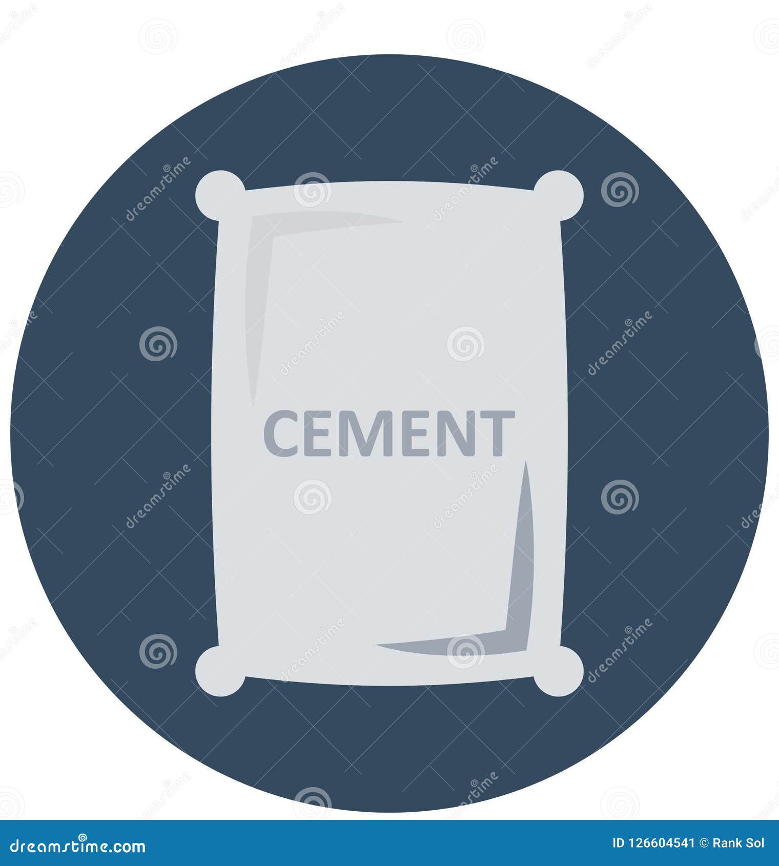 Cement Sack Isolated Vector Icon for Construction Stock Vector ...