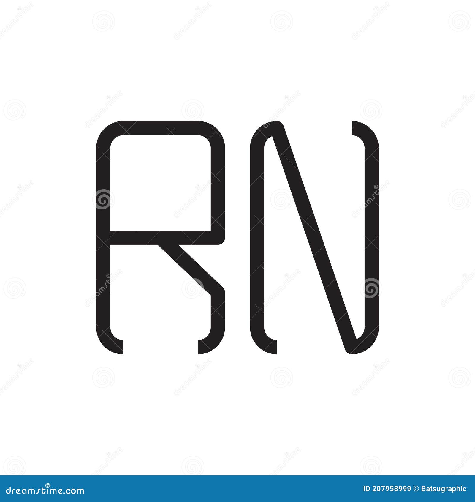 Rn Initial Letter Vector Logo Icon Stock Vector - Illustration of ...