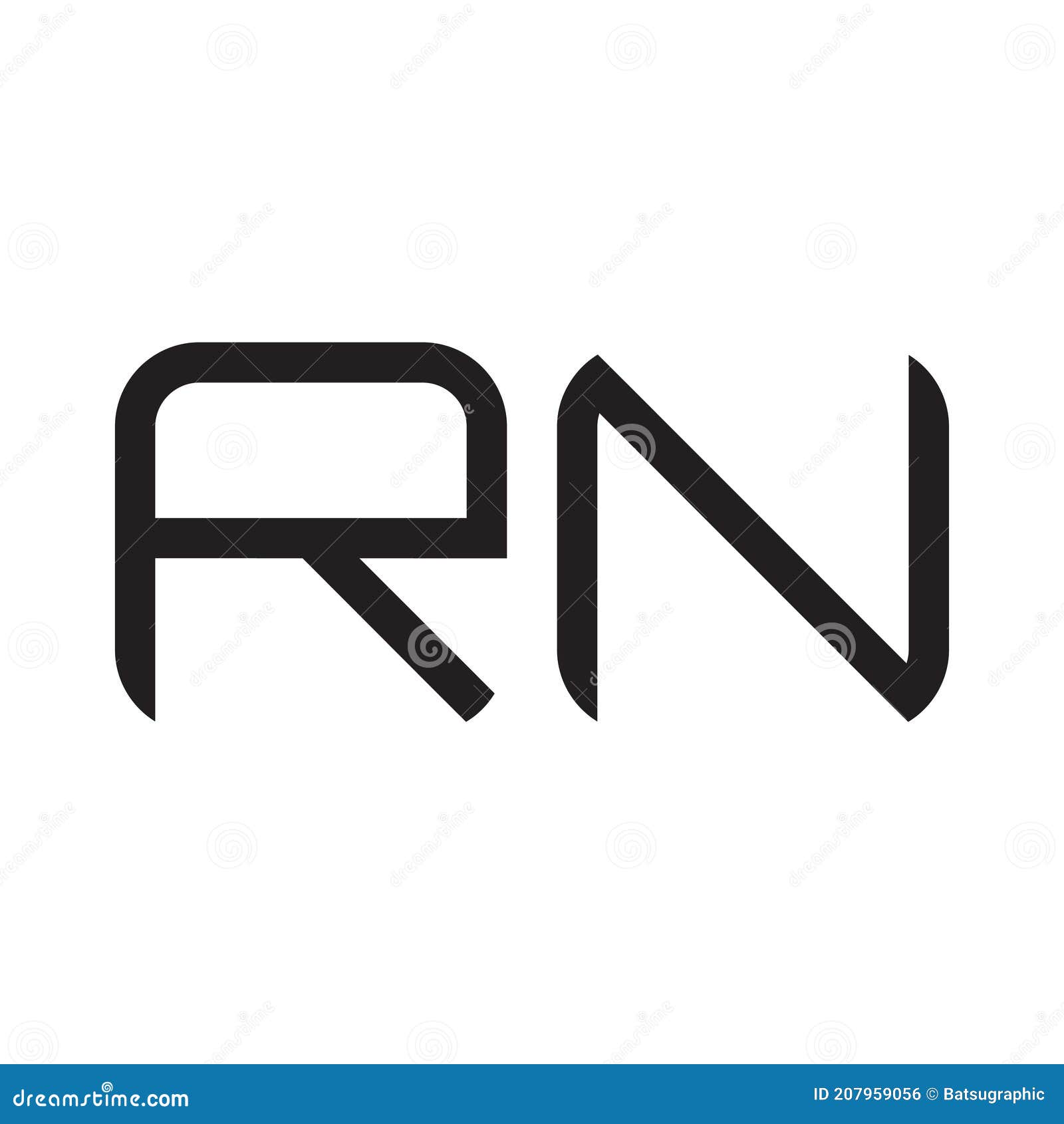 Rn Initial Letter Vector Logo Icon Stock Vector - Illustration of ...