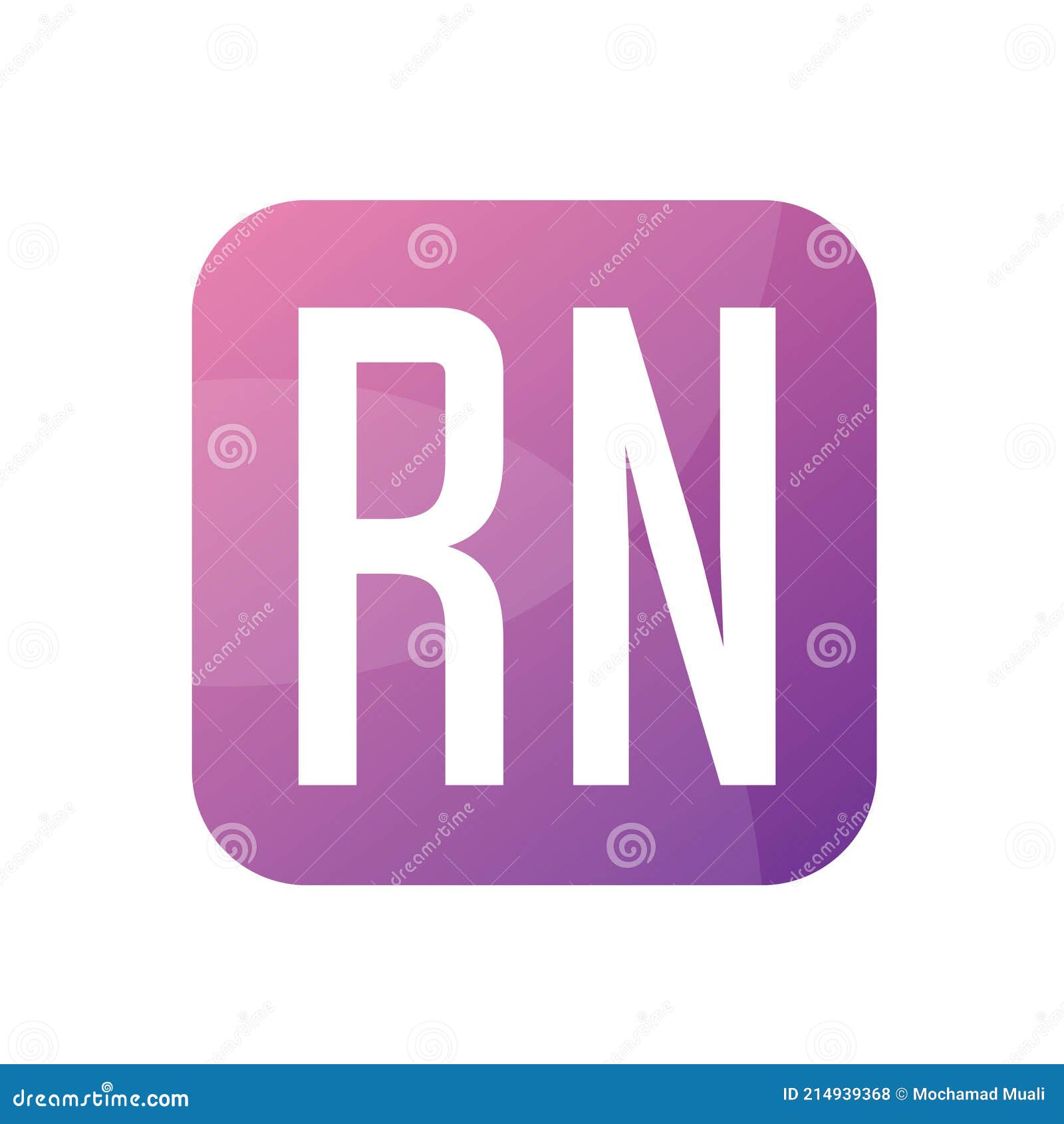RN Letter Logo Design with Simple Style Stock Vector - Illustration of ...