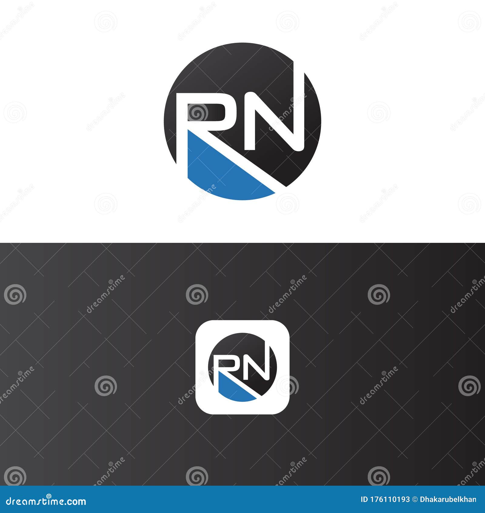 RN Letter Logo Design Template Vector Stock Vector - Illustration of ...