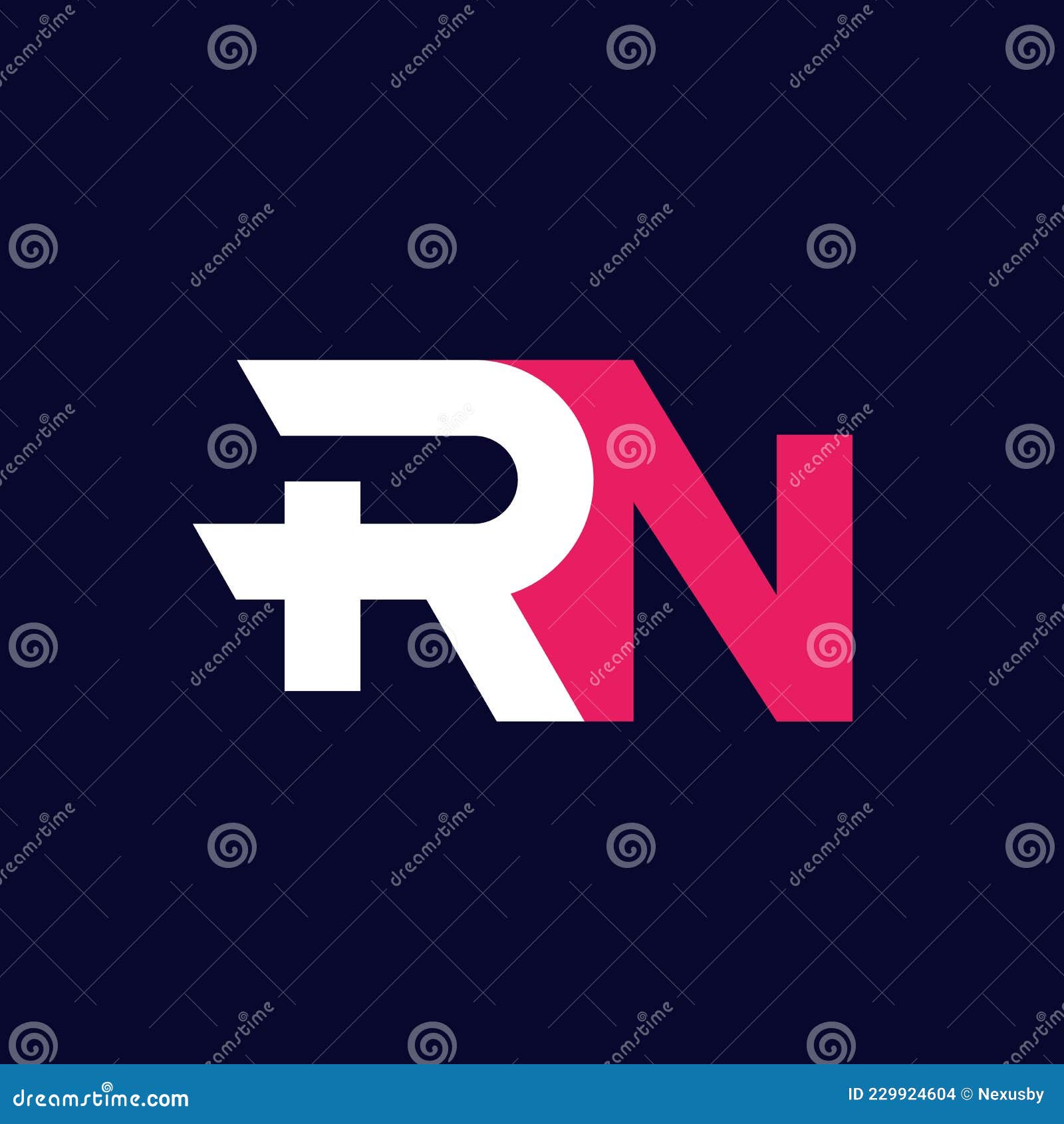 RN letters for logo design stock vector. Illustration of business ...