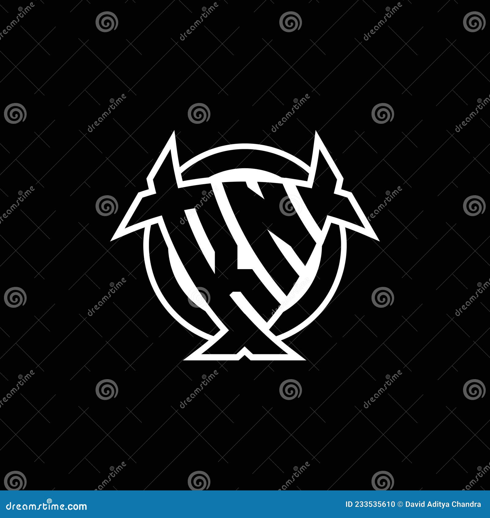 RN Logo Monogram Triangle Shield and Circle Shape Stock Vector - Illustration of lettering ...