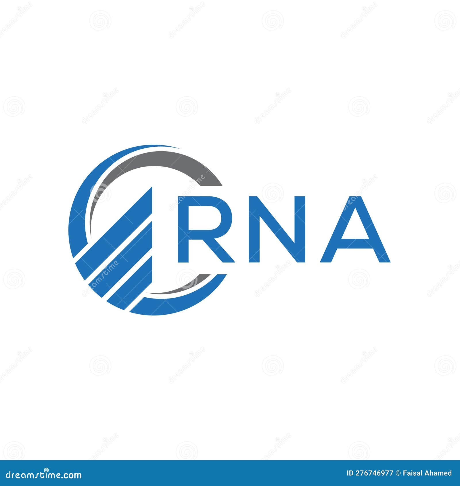 RNA Abstract Technology Logo Design on White Background. RNA Creative ...