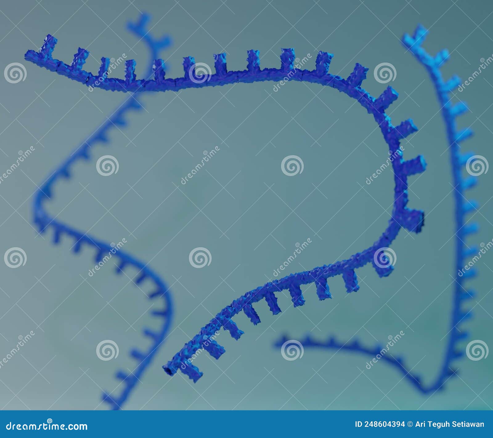Ribonucleic Acid (RNA) In Blue 3d Rendering Royalty-Free Stock Image ...